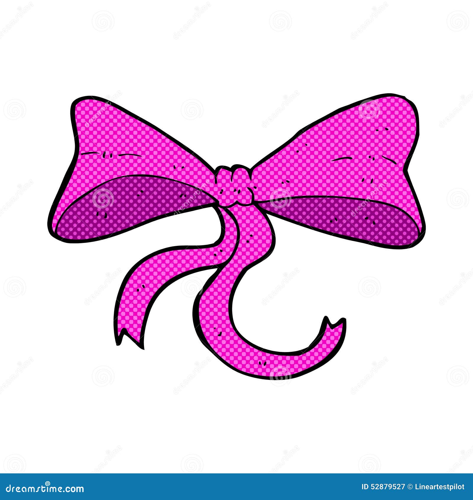 Comic cartoon bow stock illustration. Illustration of decorative - 52879527