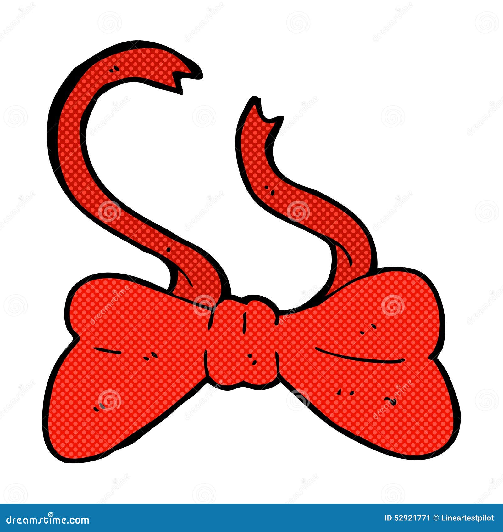 Comic cartoon bow stock illustration. Illustration of design - 52921771