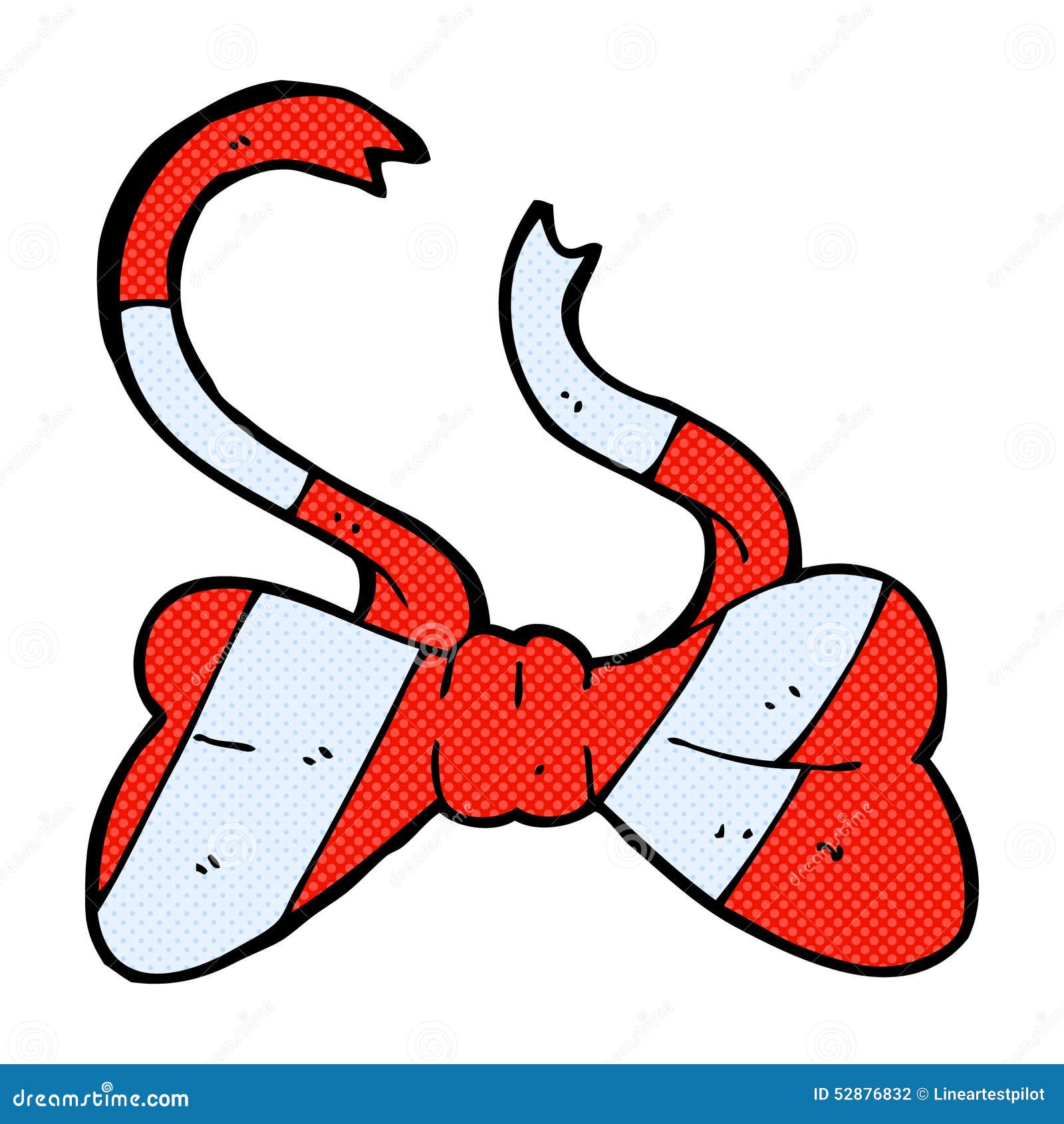 Comic cartoon bow tie stock illustration. Illustration of funny - 52876832