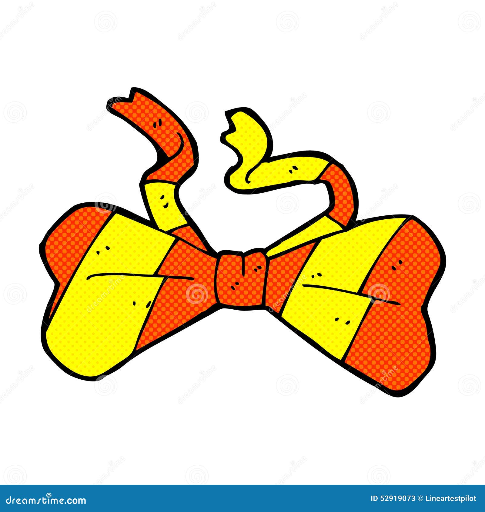 Comic cartoon bow tie stock illustration. Illustration of quirky - 52919073