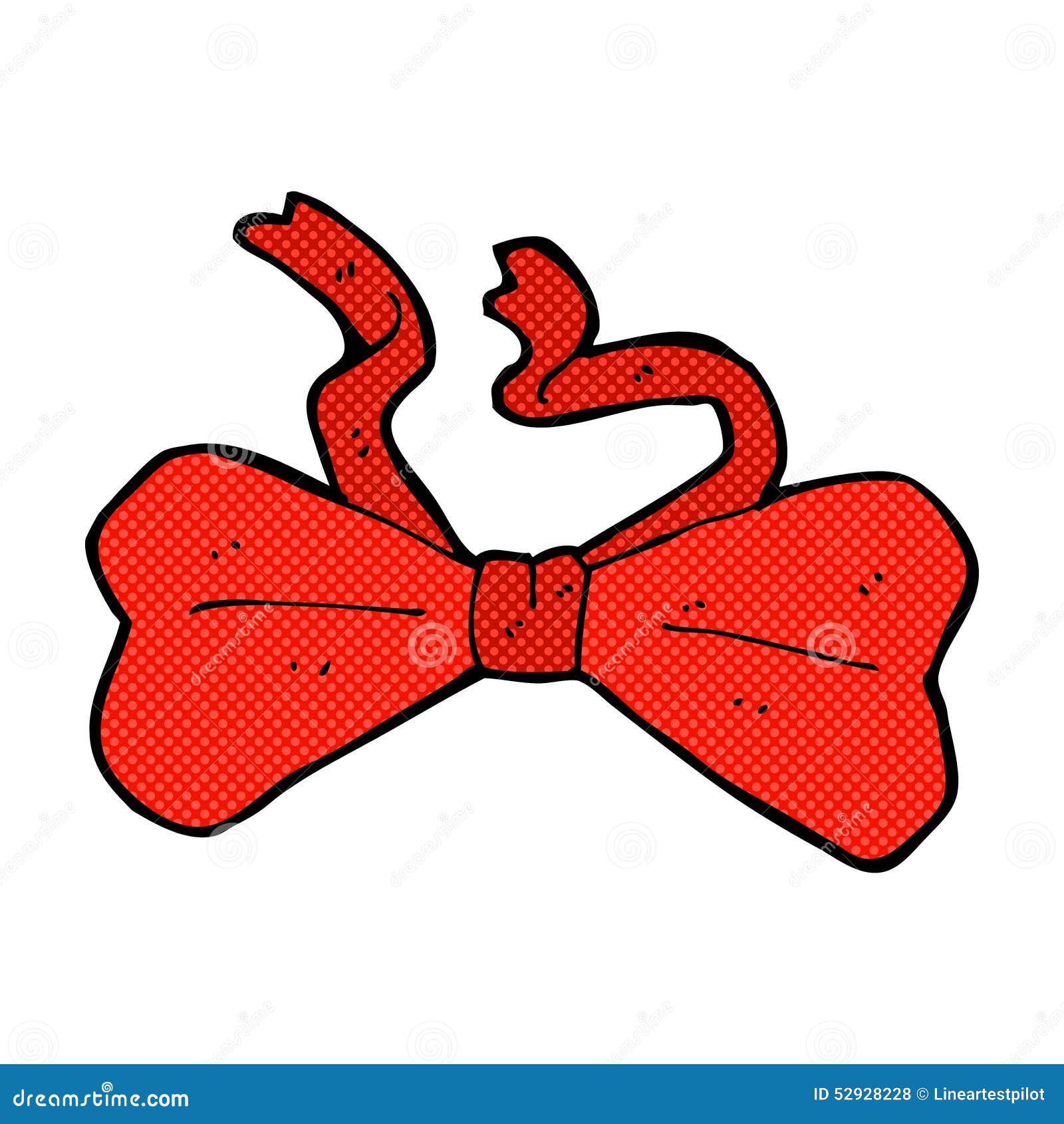 Comic cartoon bow tie stock illustration. Illustration of hand - 52928228