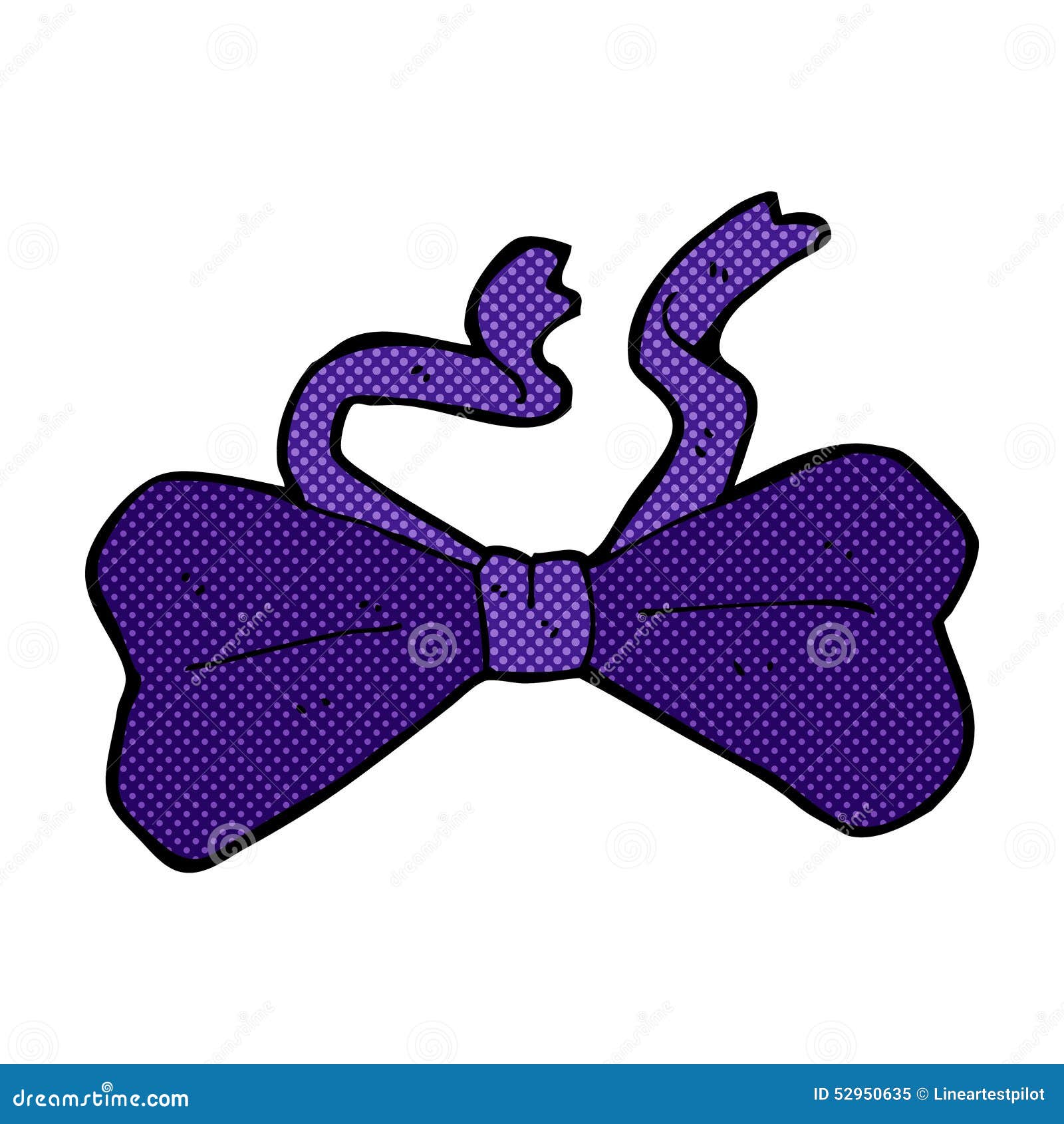 Comic cartoon bow tie stock illustration. Illustration of doodle - 52950635