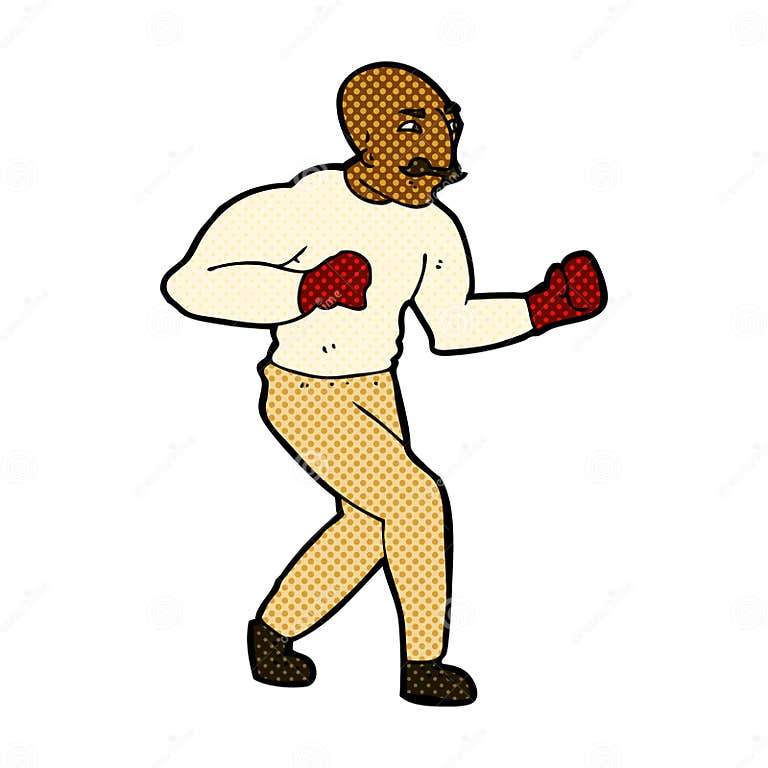 Comic cartoon boxer stock illustration. Illustration of character ...