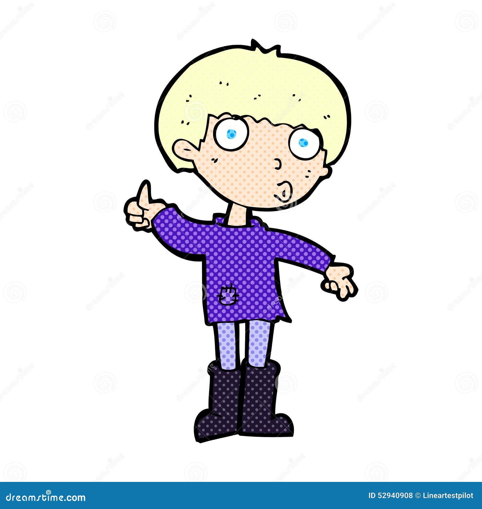 Comic Cartoon Boy Asking Question Stock Illustration - Illustration of ...