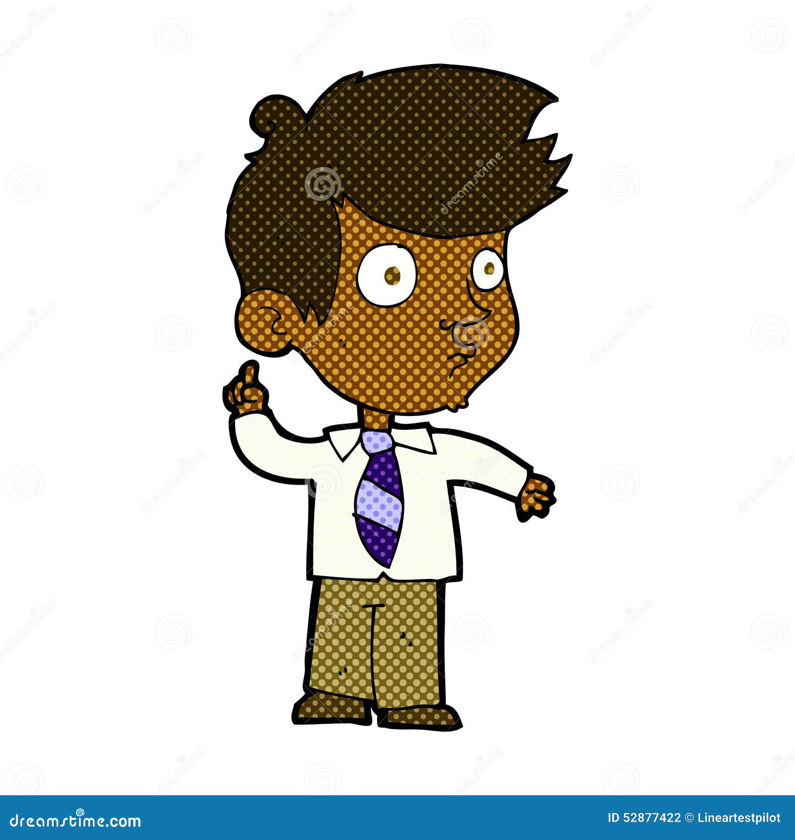 Comic Cartoon Boy Asking Question Stock Illustration - Illustration of ...