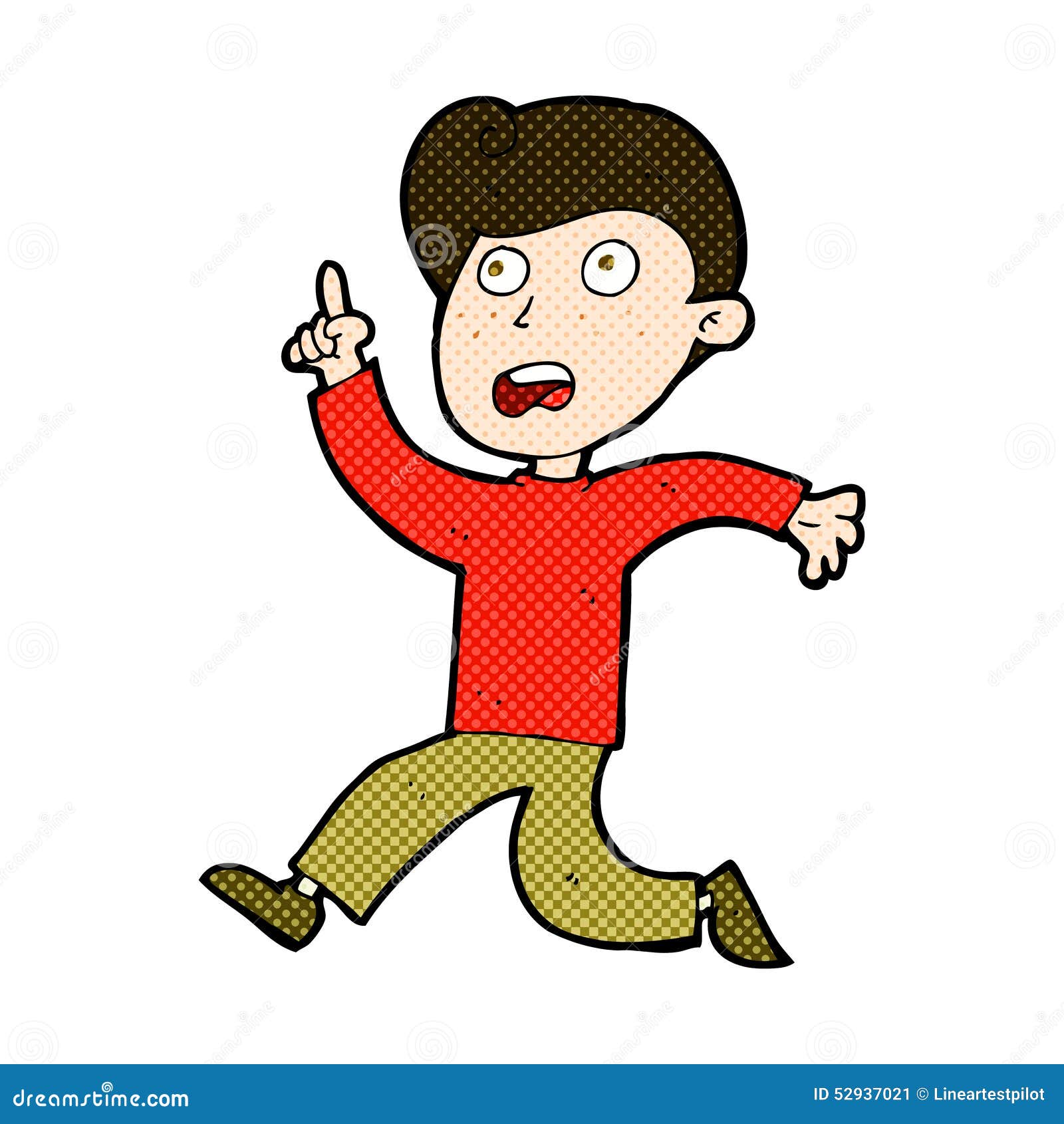 Comic Cartoon Boy Panicking Stock Illustration - Illustration of funny ...