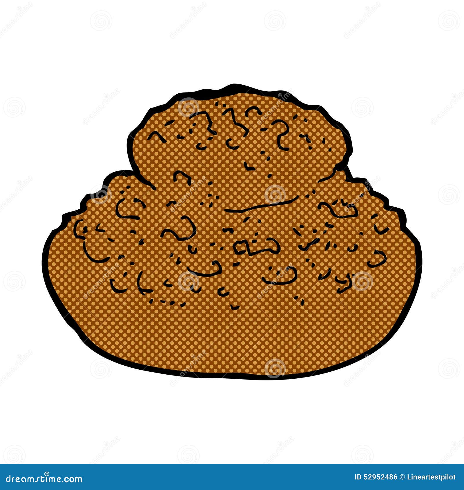 Comic cartoon bread stock illustration. Illustration of healthy - 52952486