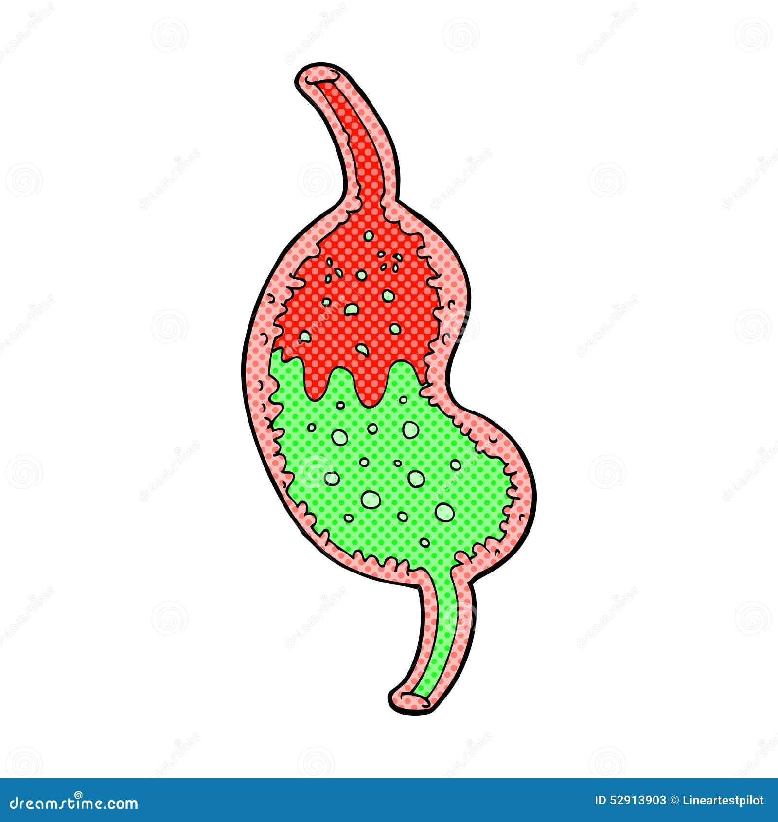 Comic Cartoon Bubbling Stomach Royalty-Free Stock Photography ...