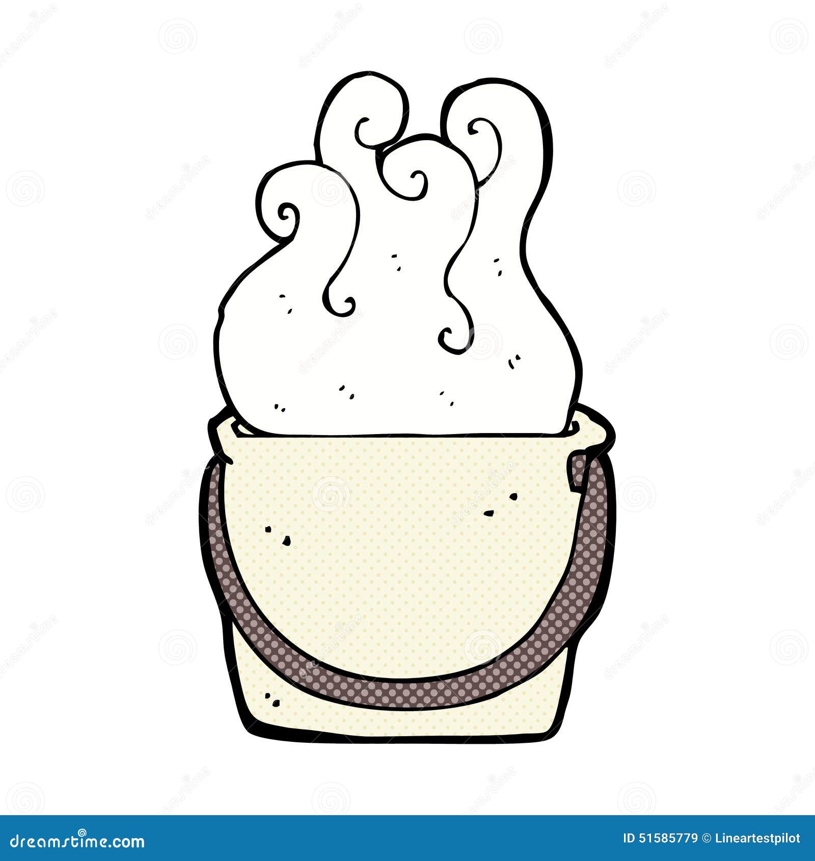 Comic cartoon bucket stock illustration. Illustration of doodle - 51585779