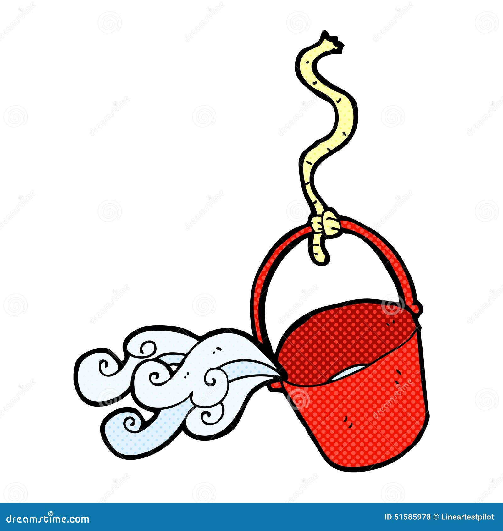 Comic cartoon bucket stock illustration. Illustration of drawn - 51585978