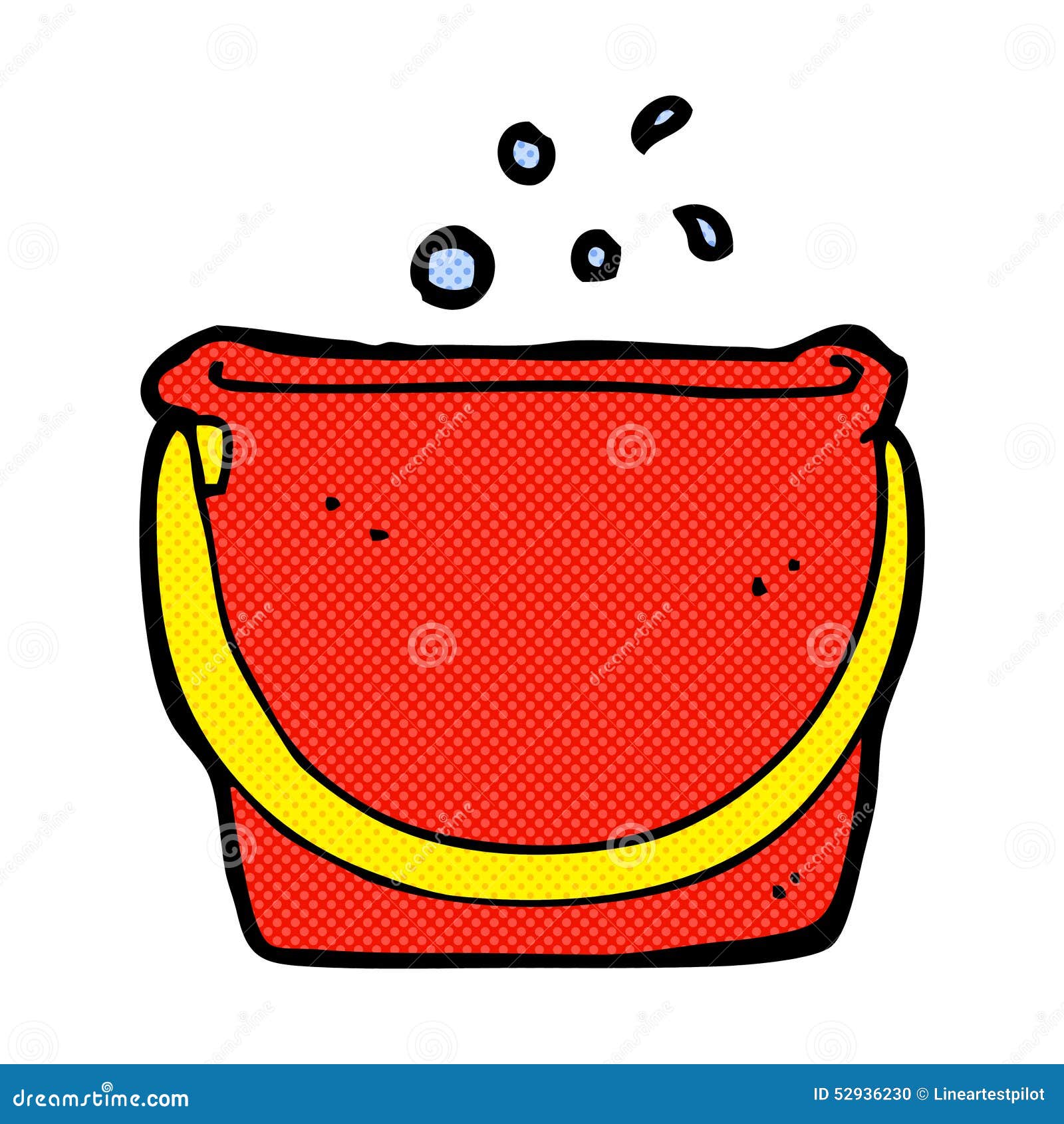 Comic cartoon bucket stock illustration. Illustration of drawn - 52936230