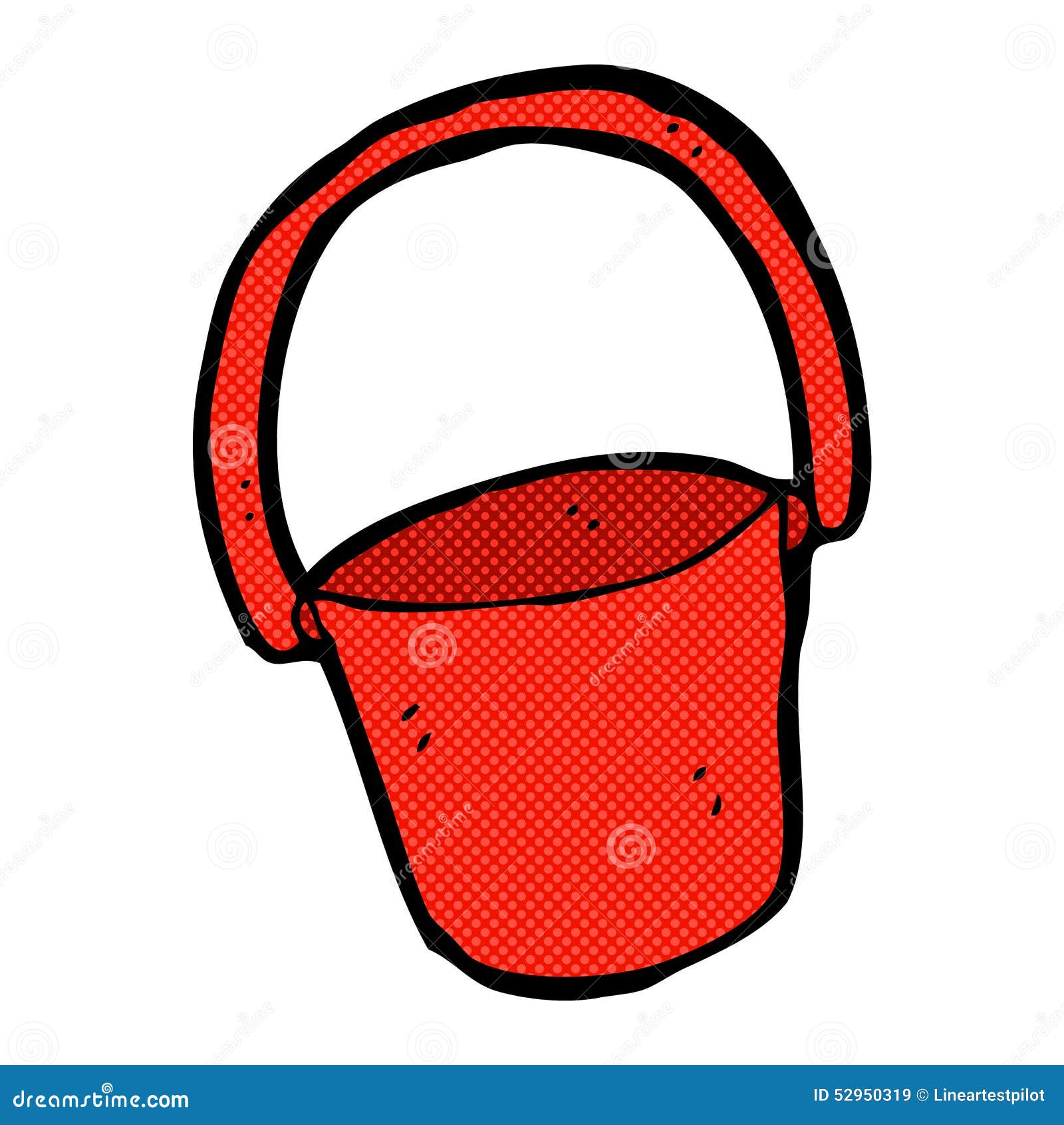 Comic cartoon bucket stock illustration. Illustration of cheerful ...