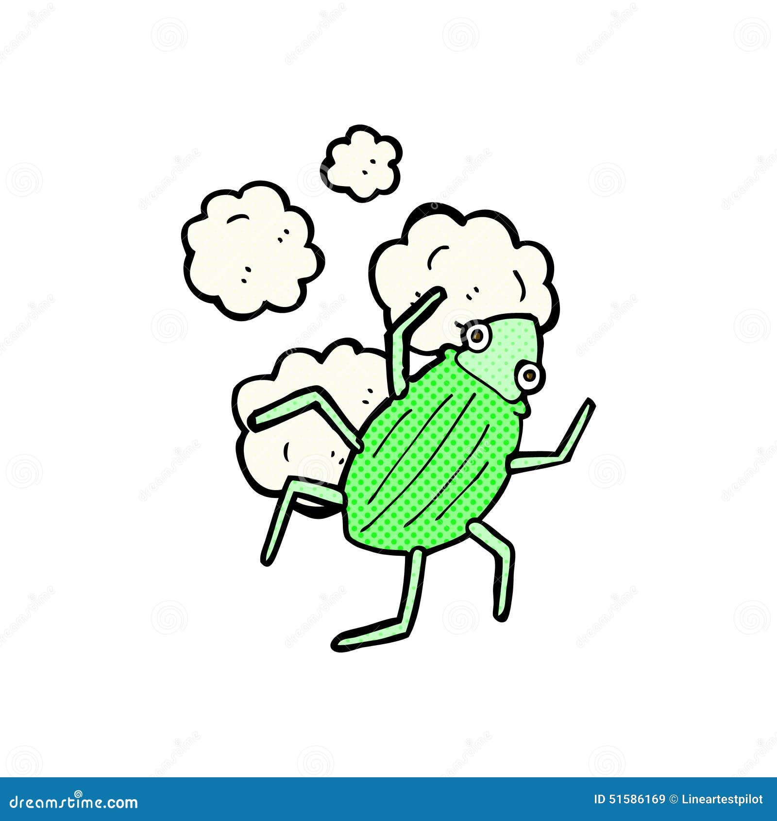 Comic cartoon bug stock illustration. Illustration of retro - 51586169