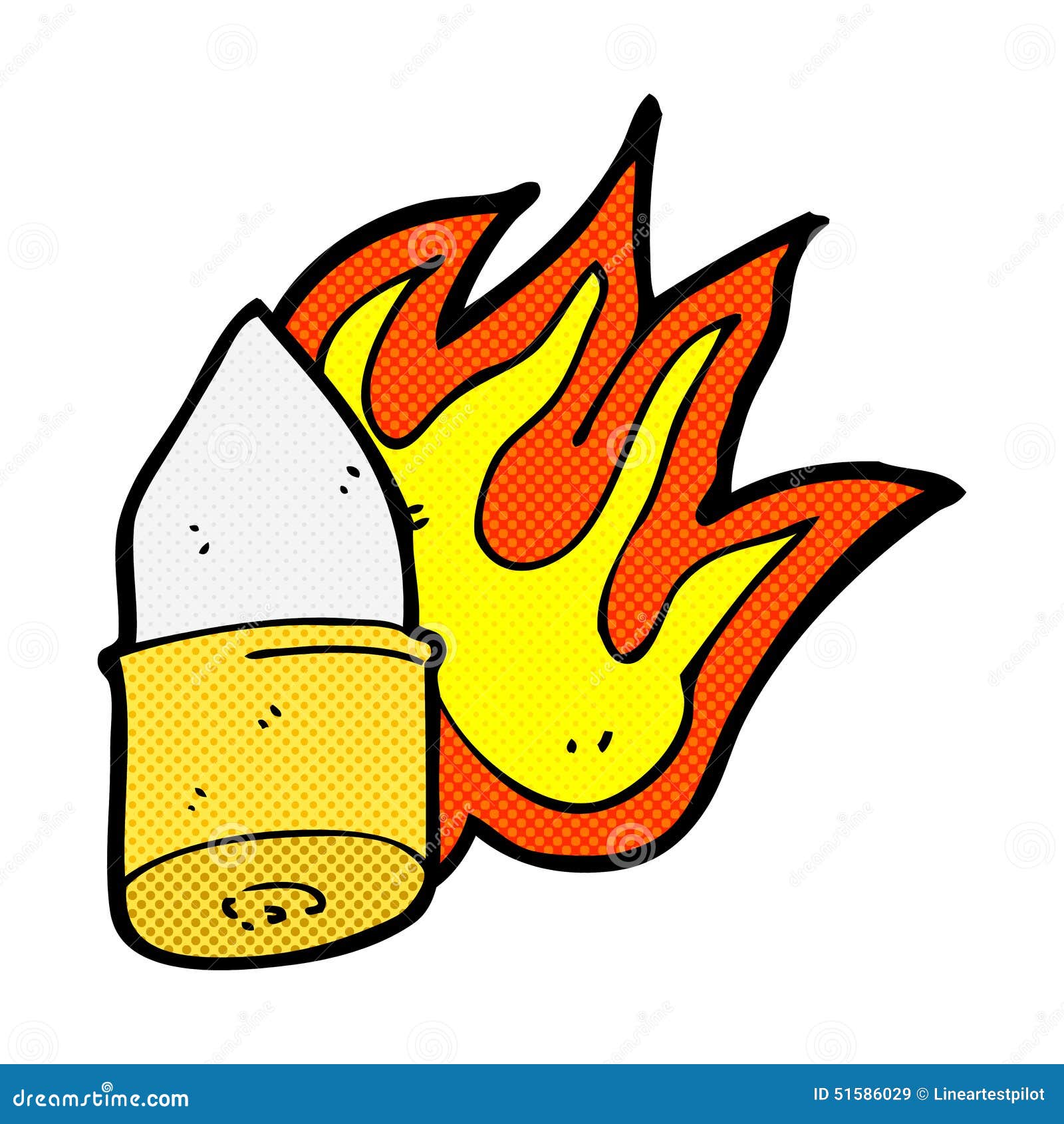Comic cartoon bullet stock illustration. Illustration of quirky - 51586029