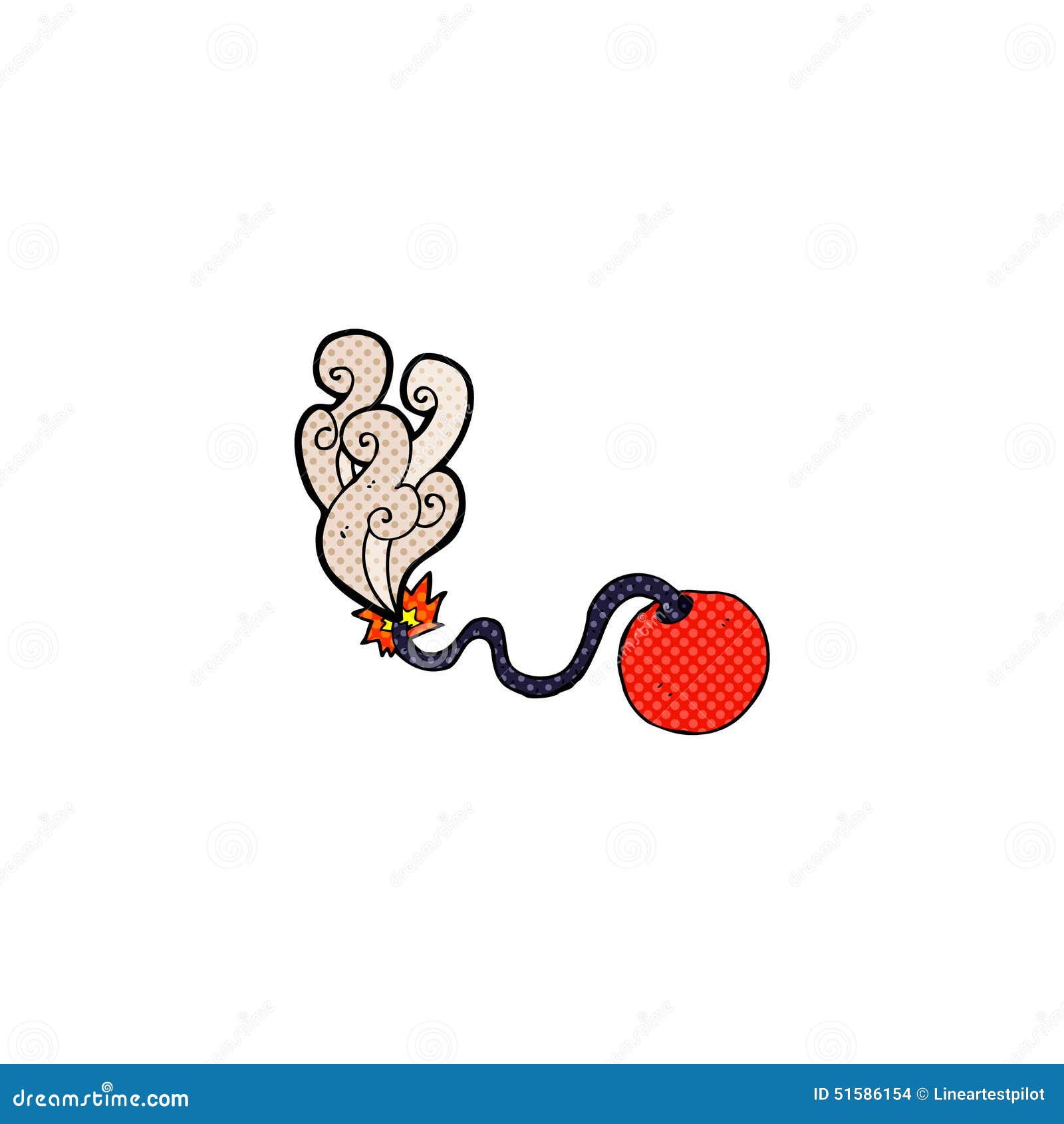 Comic cartoon burning bomb stock illustration. Illustration of ball ...