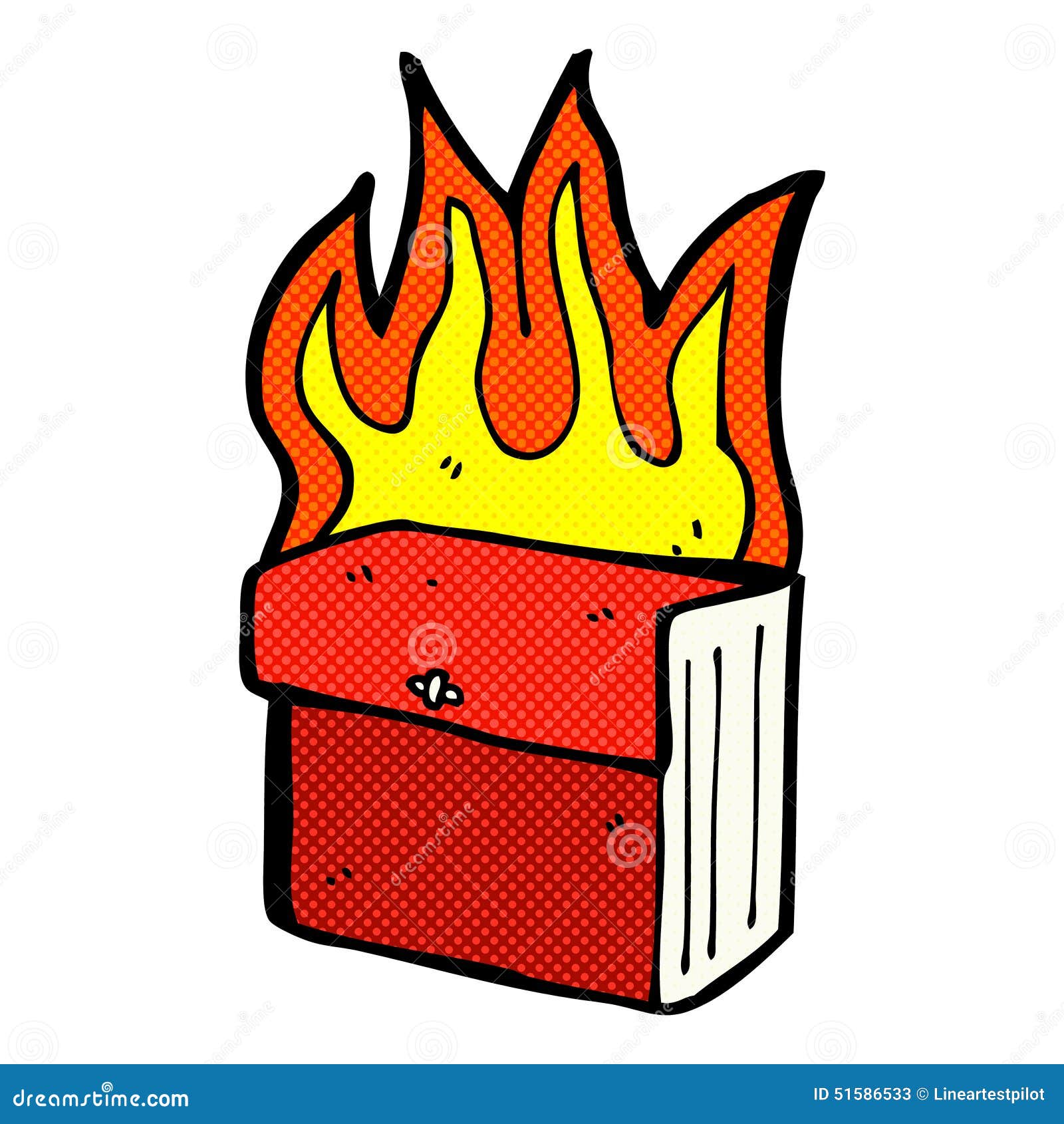 Comic Cartoon Burning Business Files Stock Illustration - Illustration ...