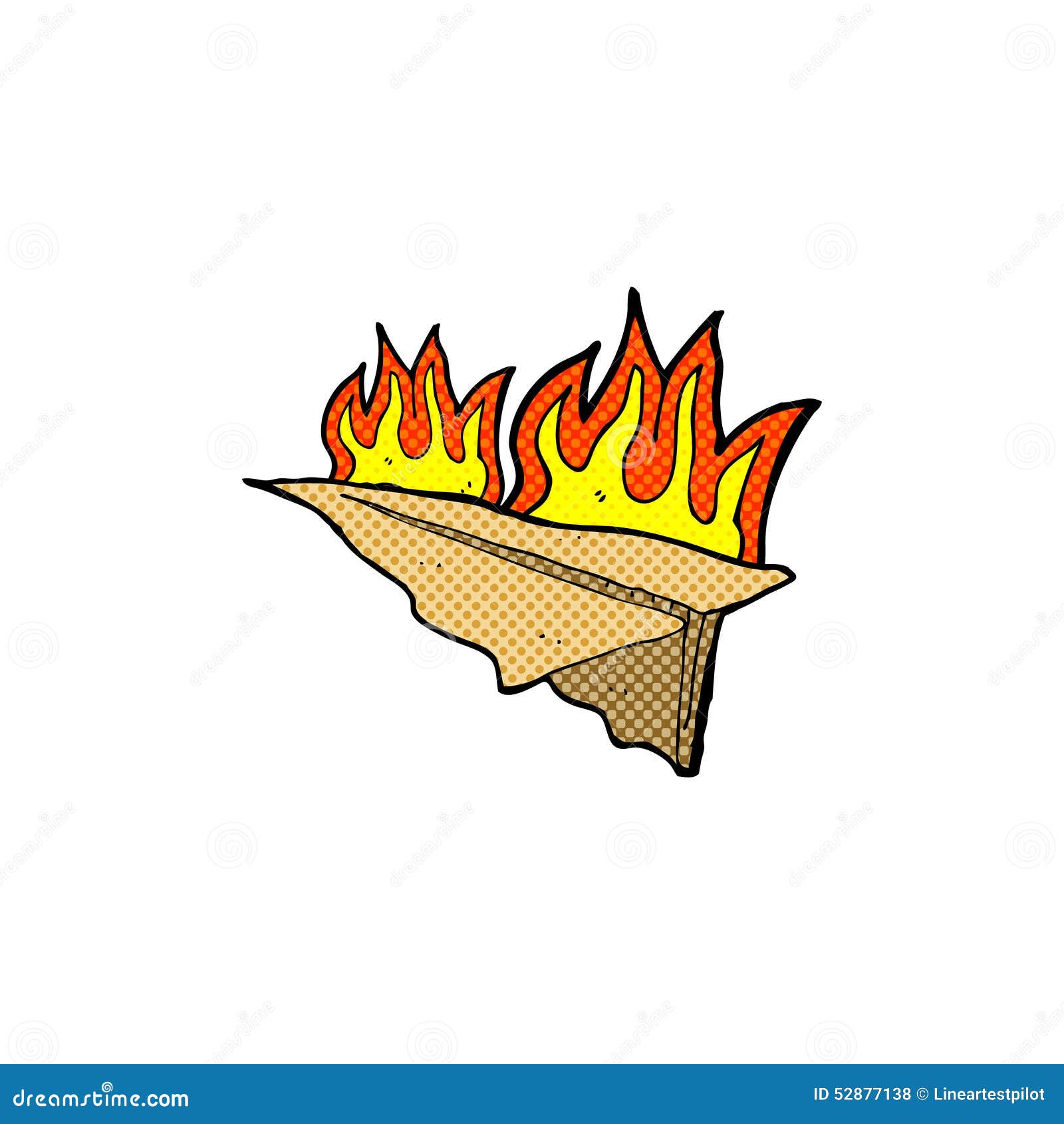 Comic Cartoon Burning Paper Aeroplane Stock Illustrations – 2 Comic ...