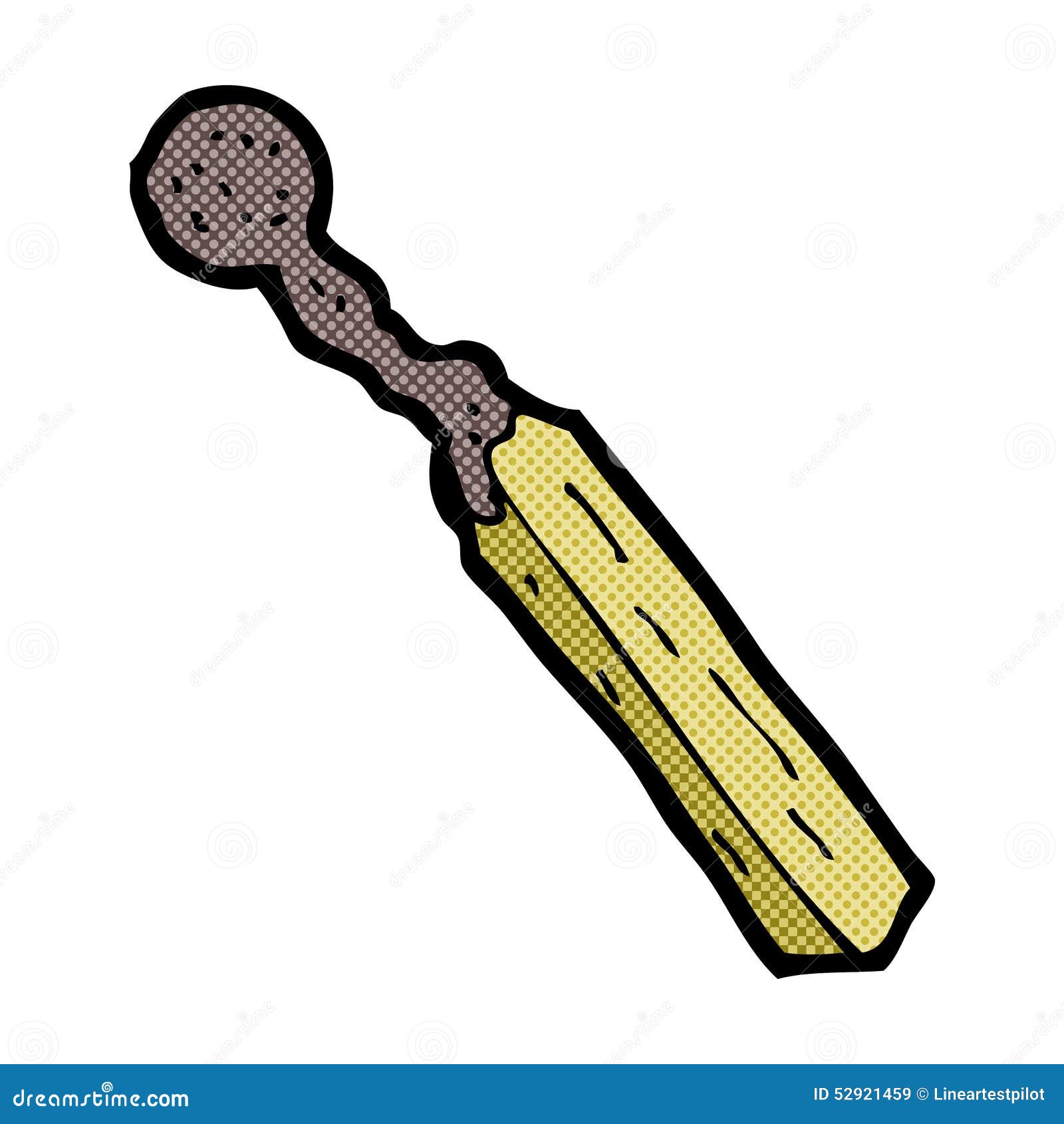 Burnt Match. Black Charred Stick. Flat Cartoon | CartoonDealer.com ...