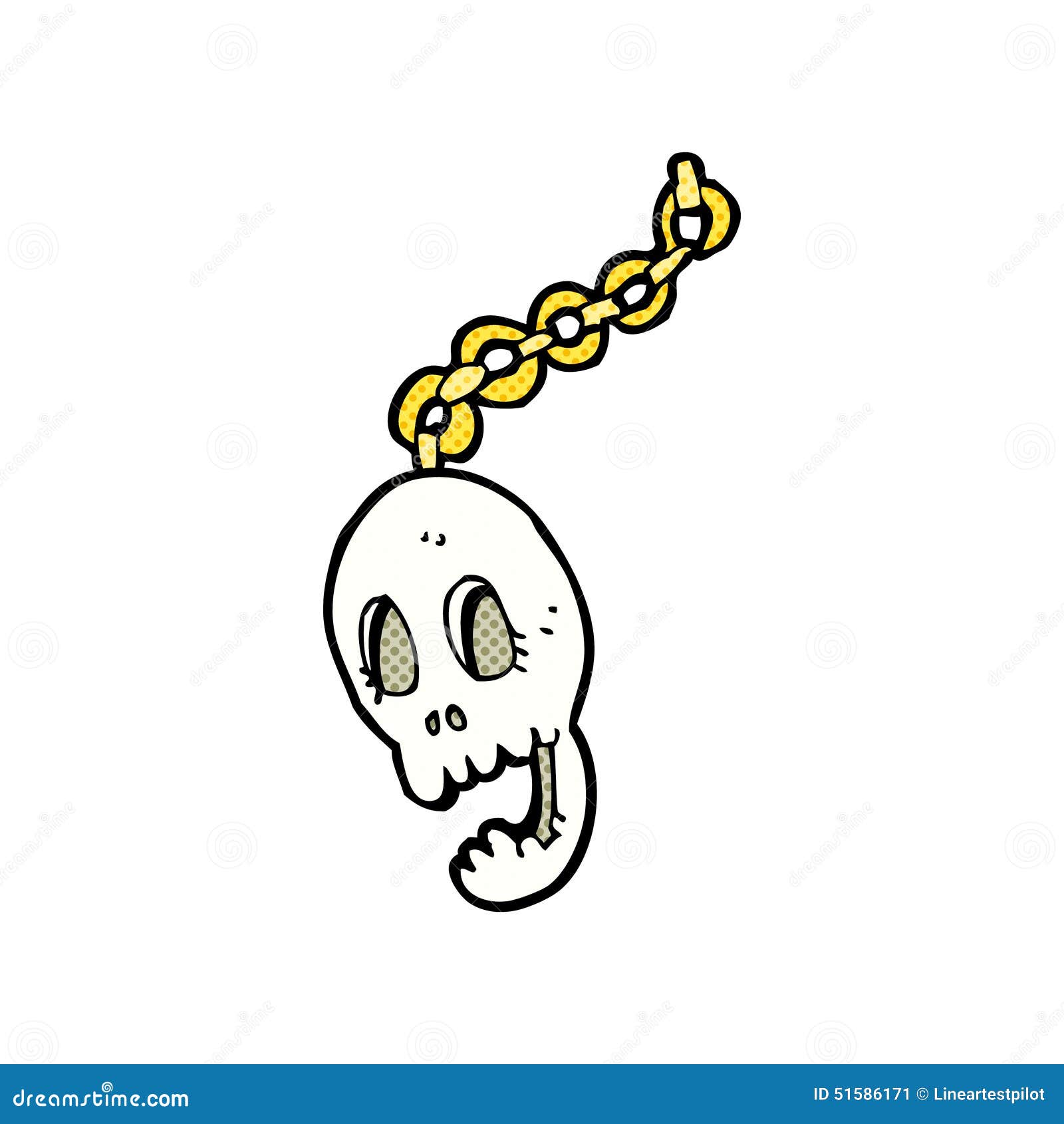 Comic cartoon chain stock illustration. Illustration of funny - 51586171