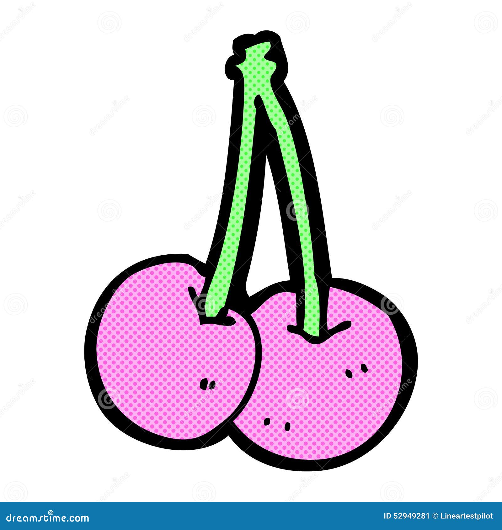 Comic cartoon cherries stock illustration. Illustration of silly - 52949281