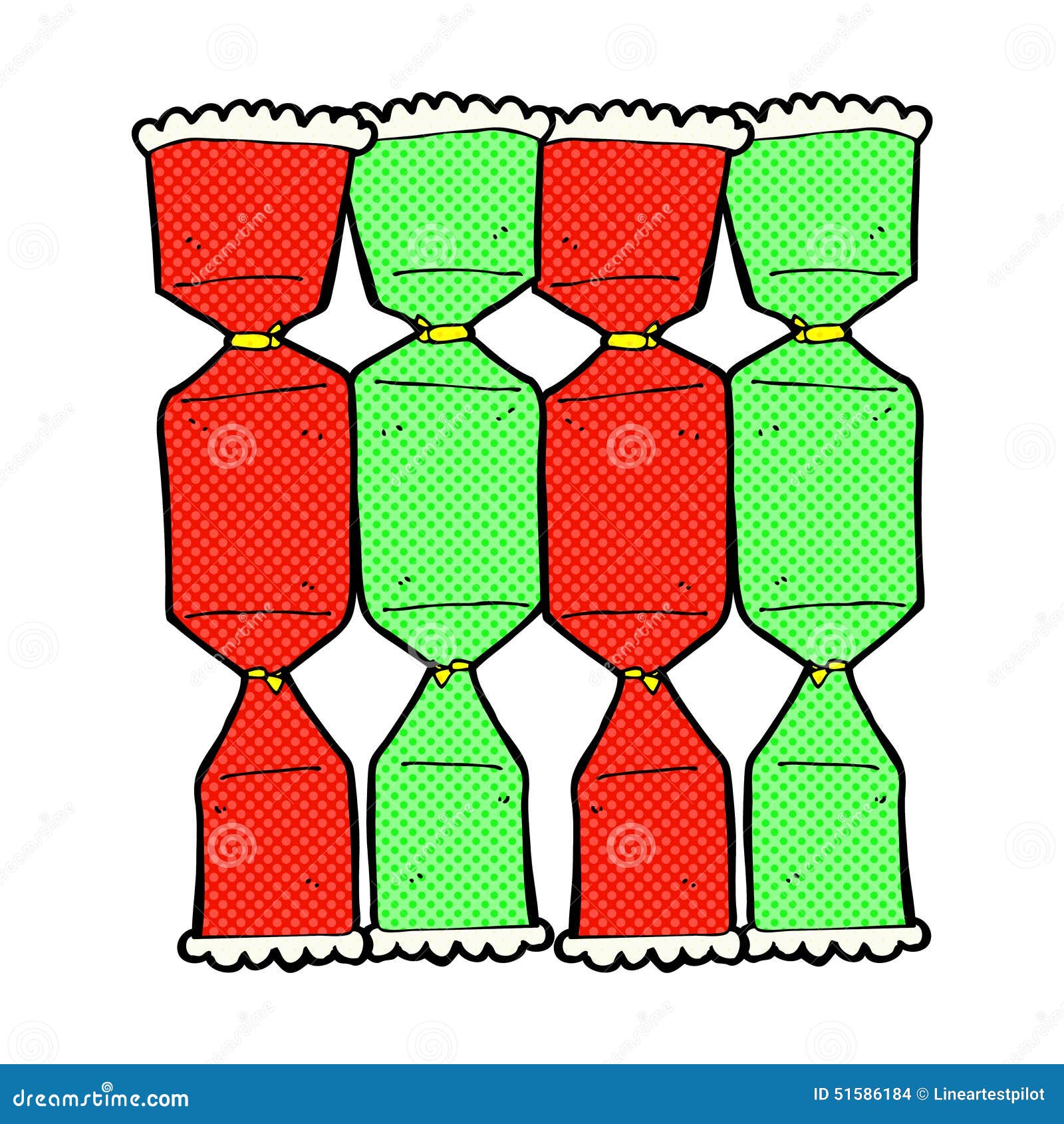 Comic Cartoon Christmas Cracker Stock Illustration - Illustration of ...