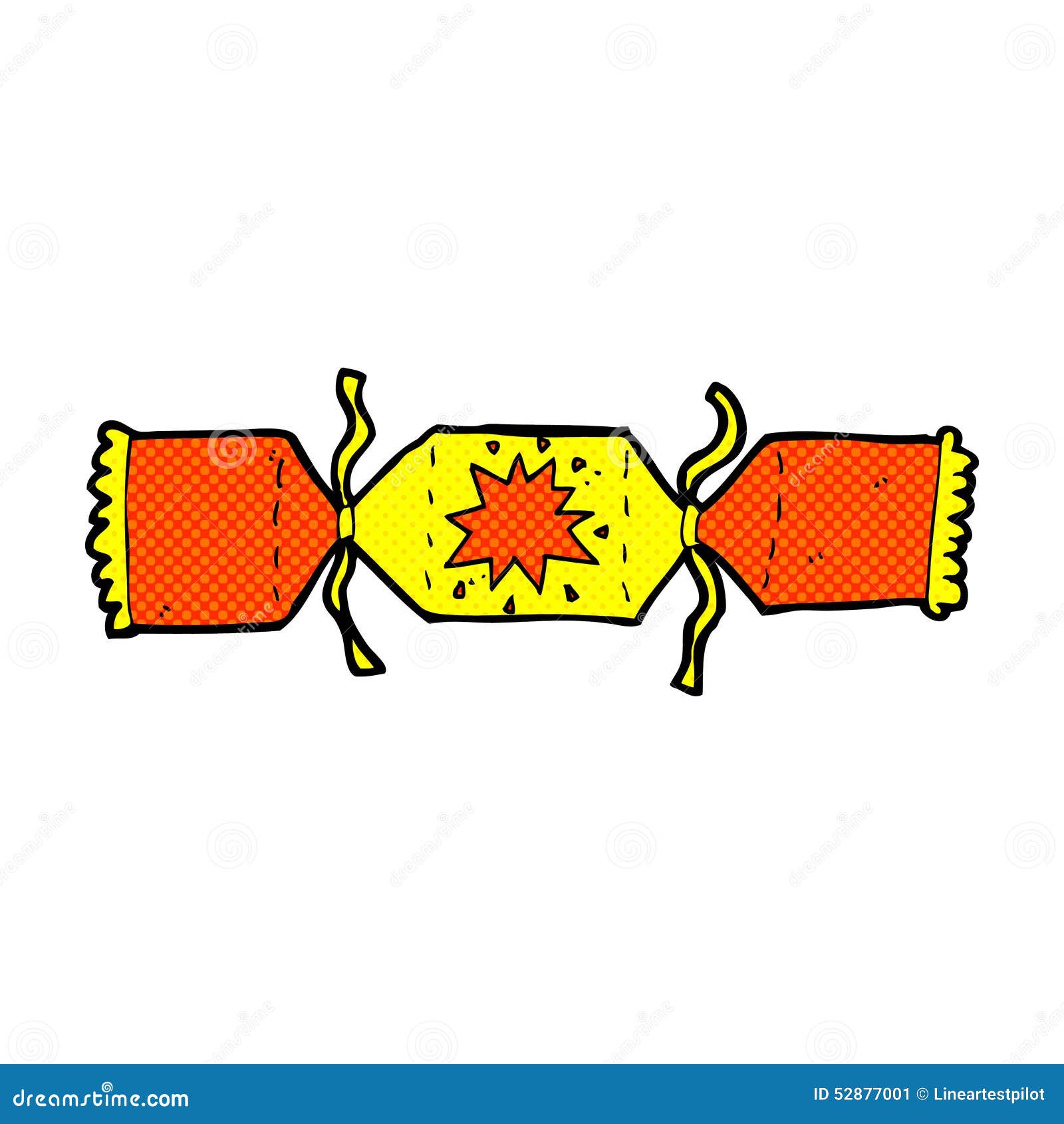Comic Cartoon Christmas Cracker Stock Illustration - Illustration of ...