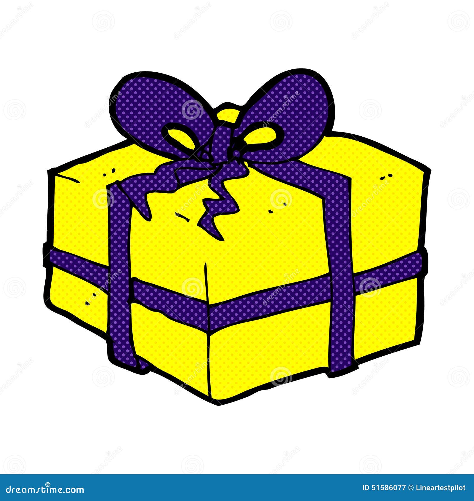 Comic Cartoon Christmas Present Stock Illustration - Illustration of ...