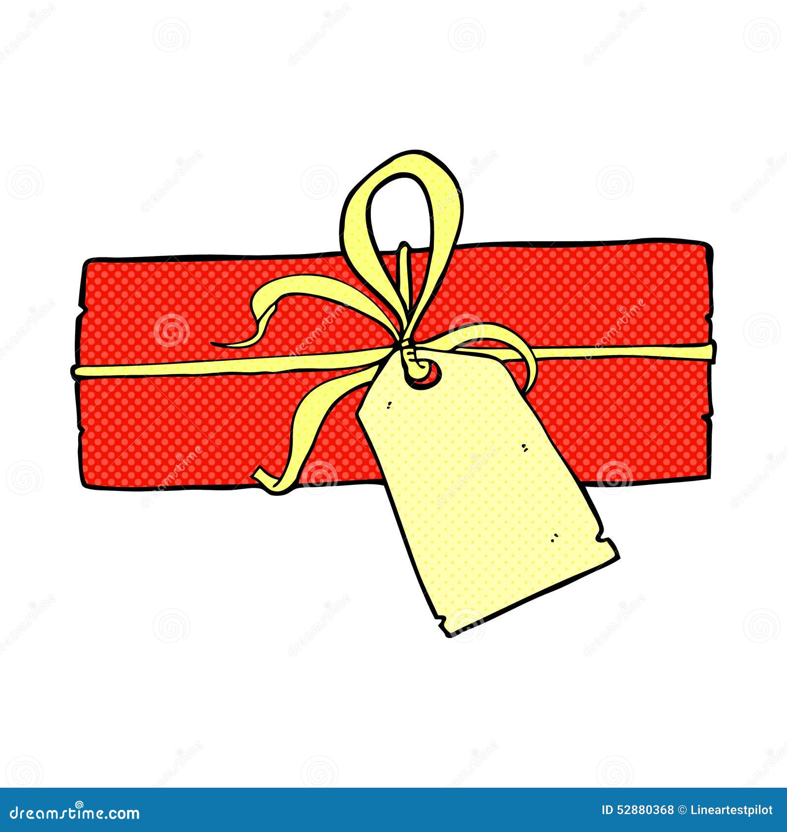 Comic Cartoon Christmas Present Stock Illustration - Illustration of ...