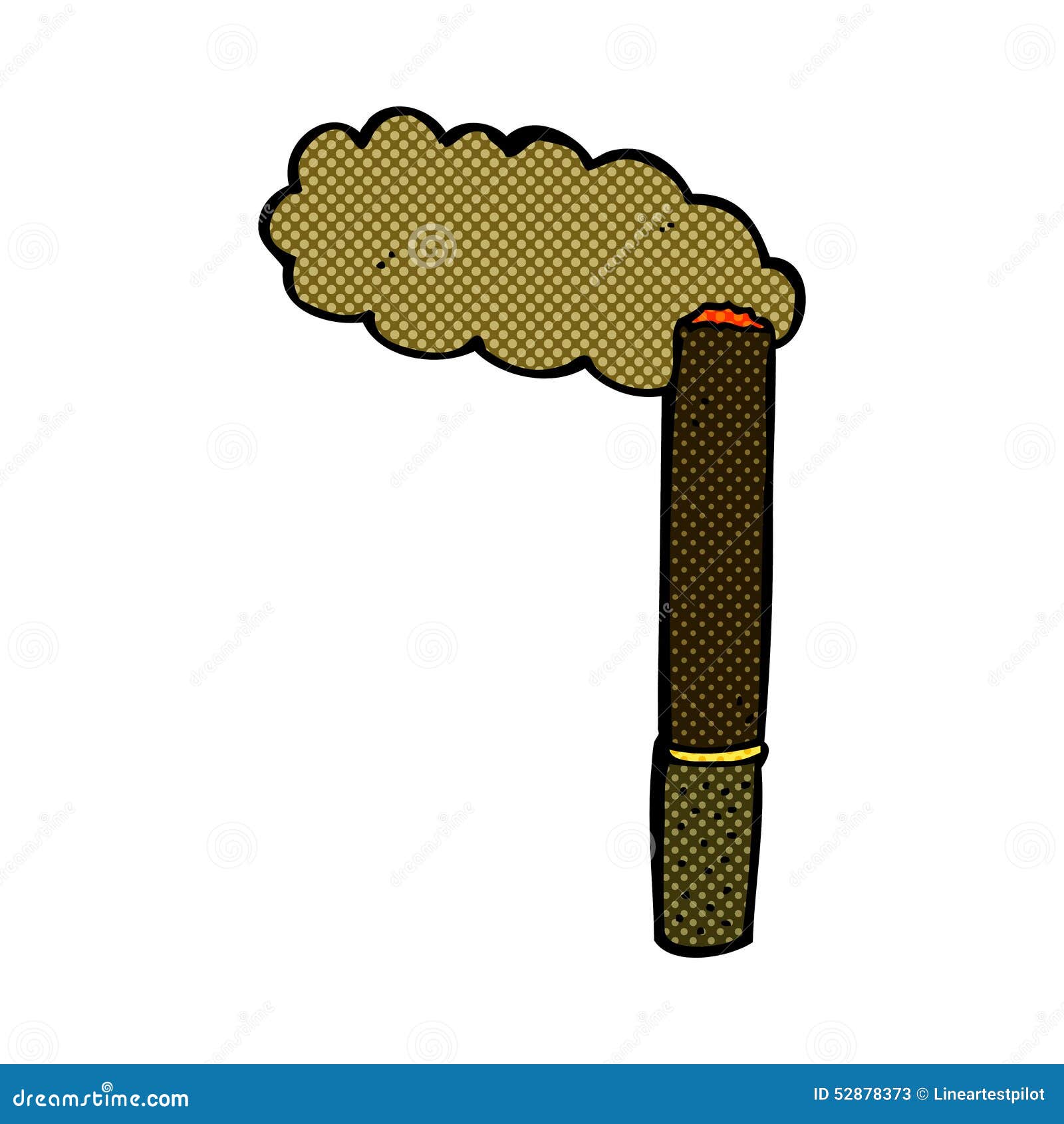 Comic cartoon cigar stock illustration. Illustration of comic - 52878373