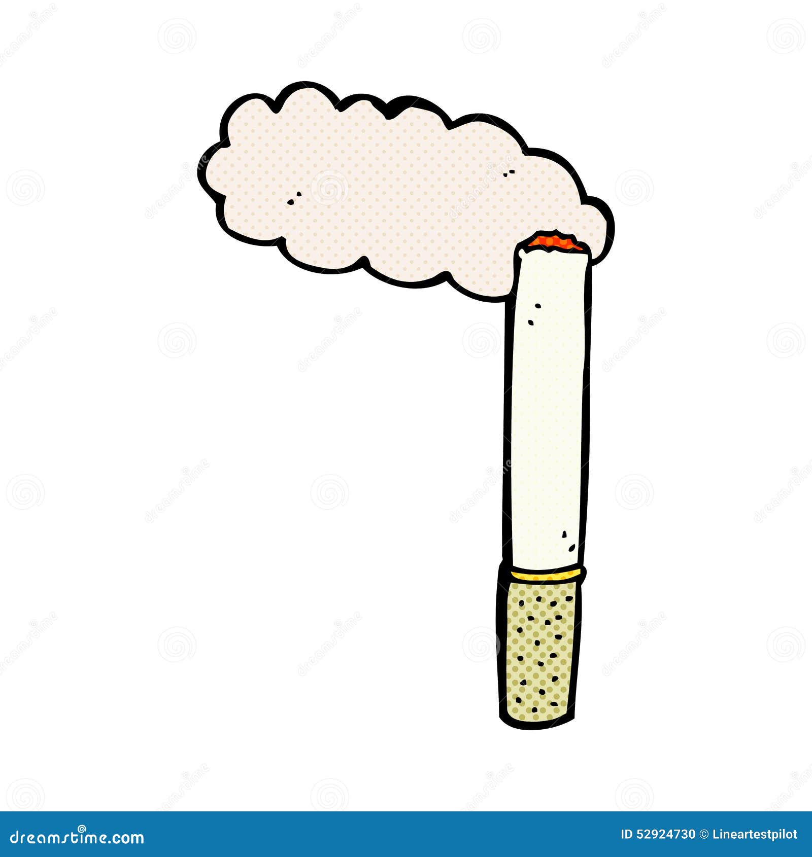 Comic cartoon cigarette stock illustration. Illustration of cigarette ...