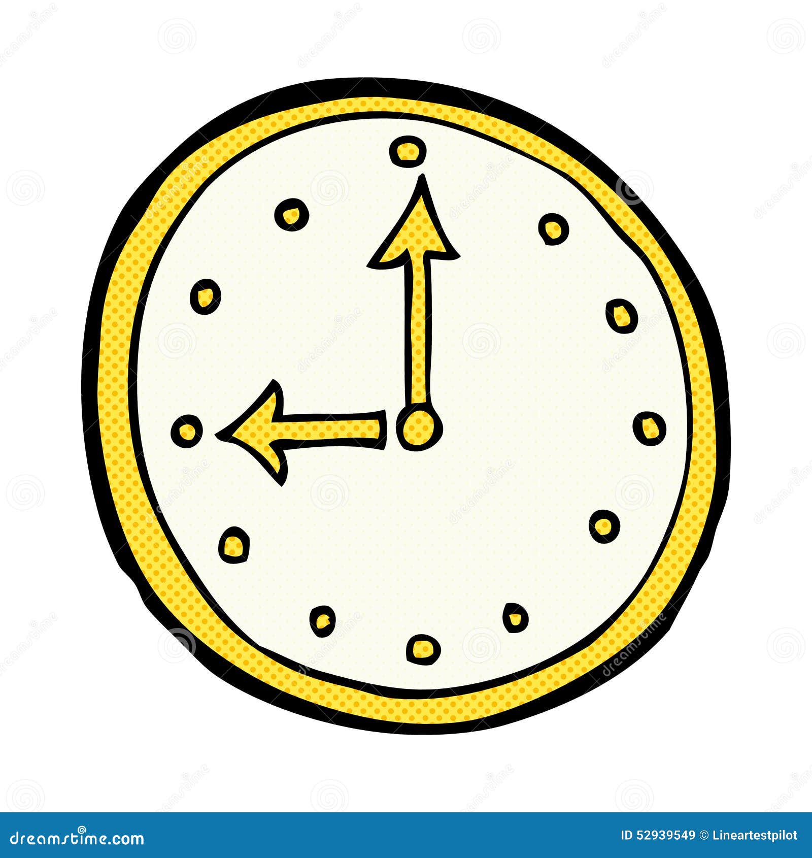 Comic cartoon clock symbol stock illustration. Illustration of clip ...