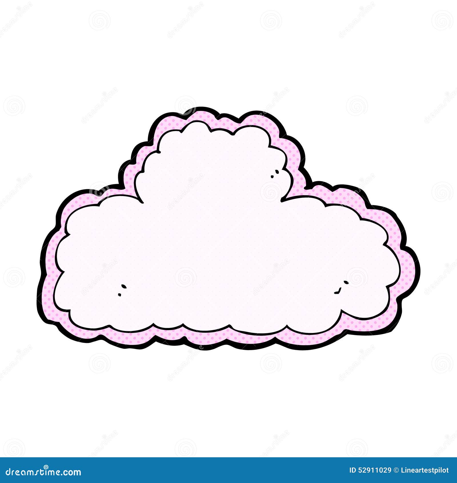 Comic cartoon cloud symbol stock illustration. Illustration of drawn ...