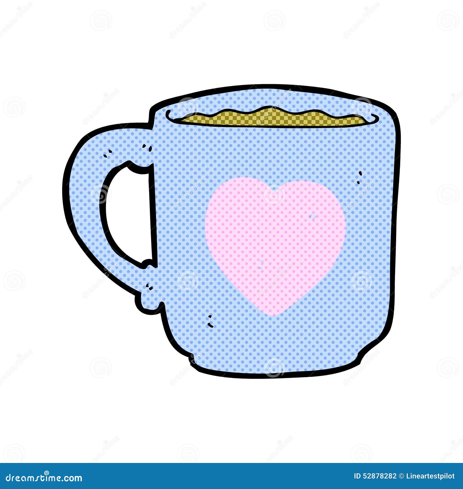 Comic cartoon coffee mug stock illustration. Illustration of character ...