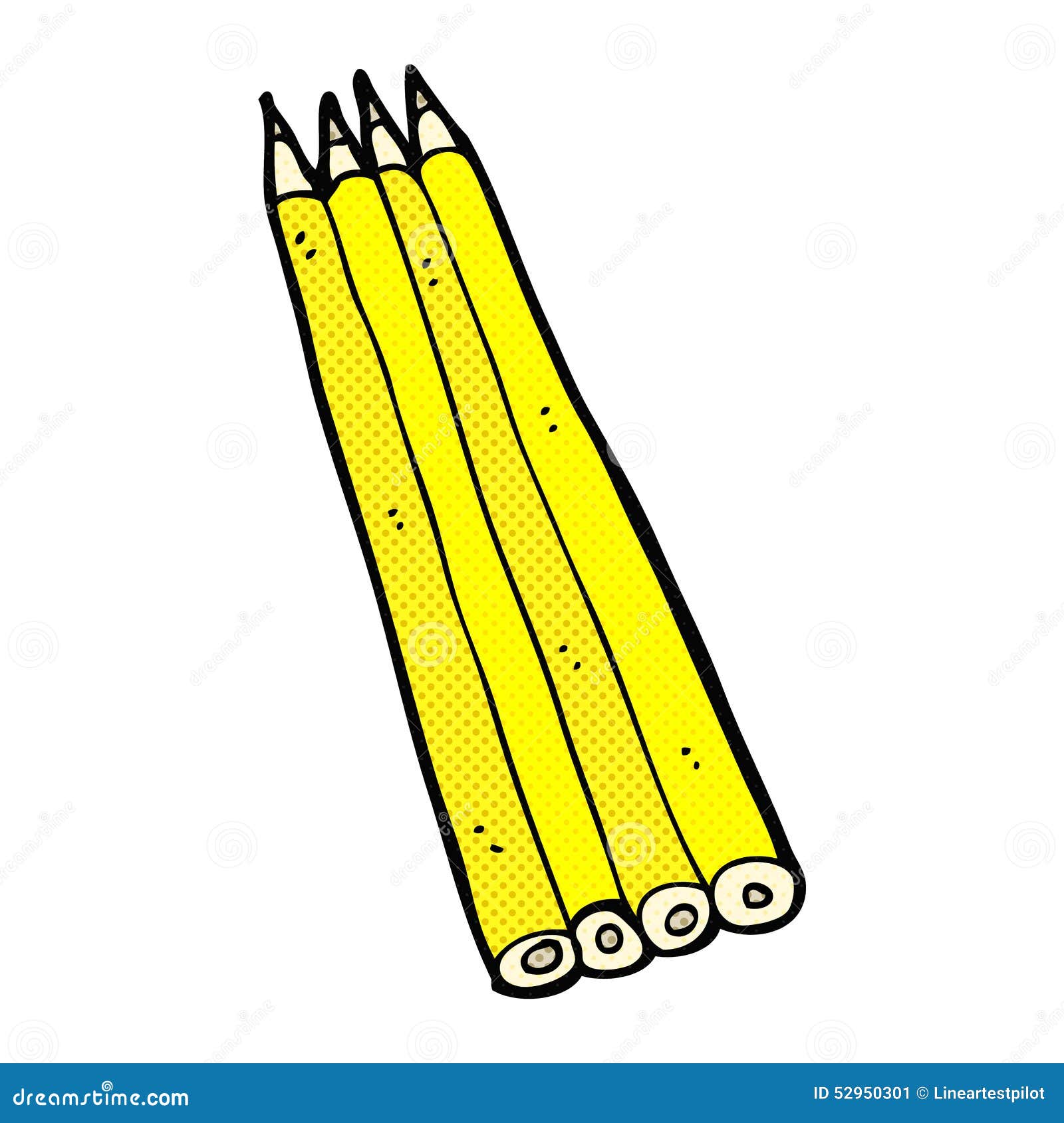 Comic Cartoon Colored Pencils Stock Illustration - Illustration of ...