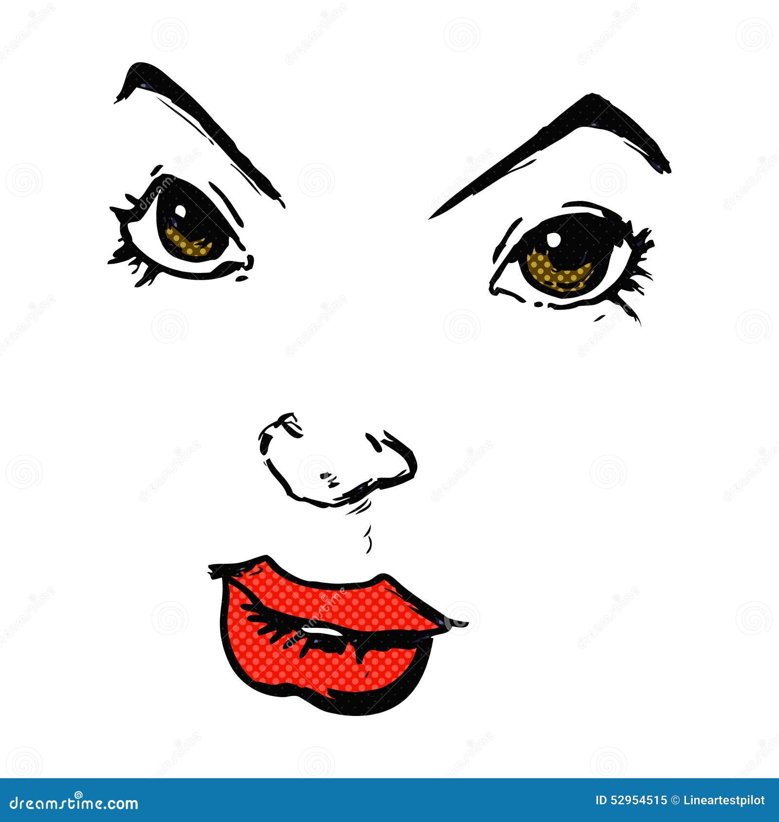 Comic Cartoon Comic Book Face Stock Illustration - Illustration of ...