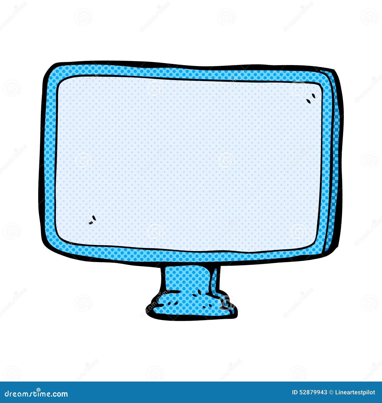 Comic Cartoon Computer Screen Stock Illustration - Illustration of ...