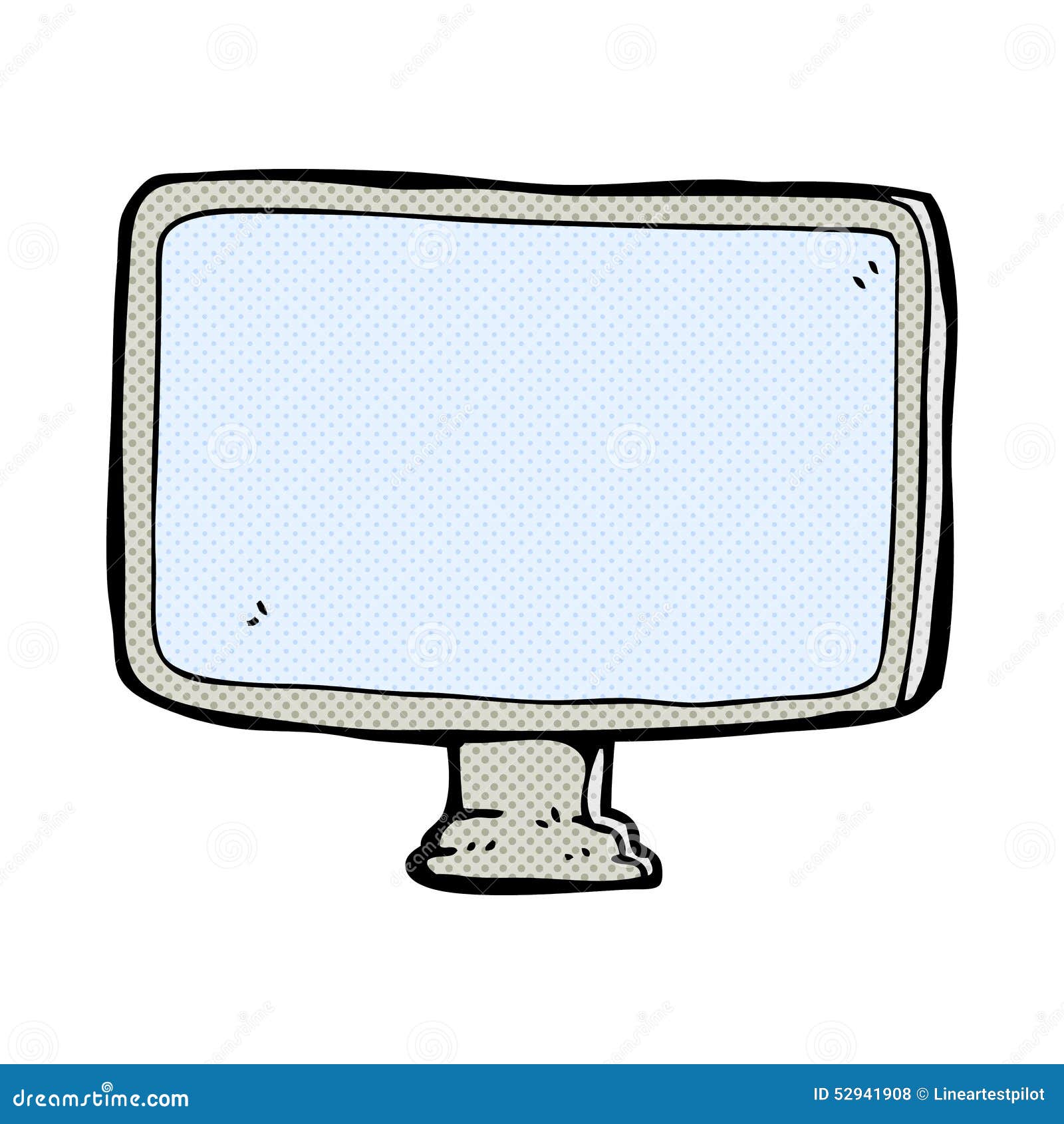Comic Cartoon Computer Screen Stock Illustration - Illustration of ...