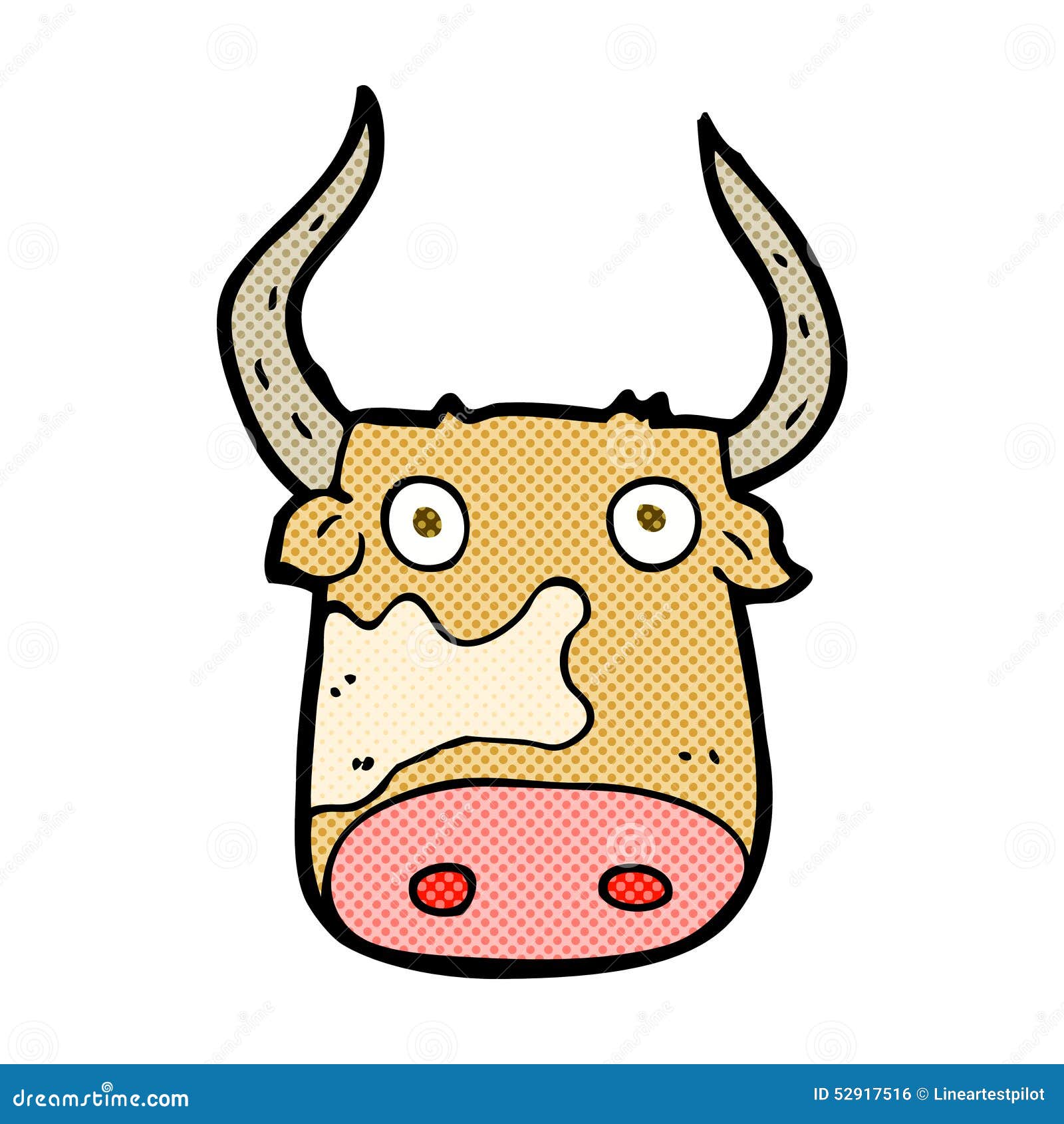 Comic cartoon cow stock illustration. Illustration of drawing - 52917516