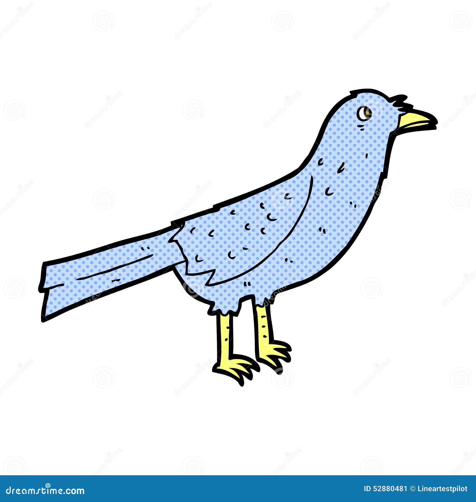Comic cartoon crow stock illustration. Illustration of print - 52880481