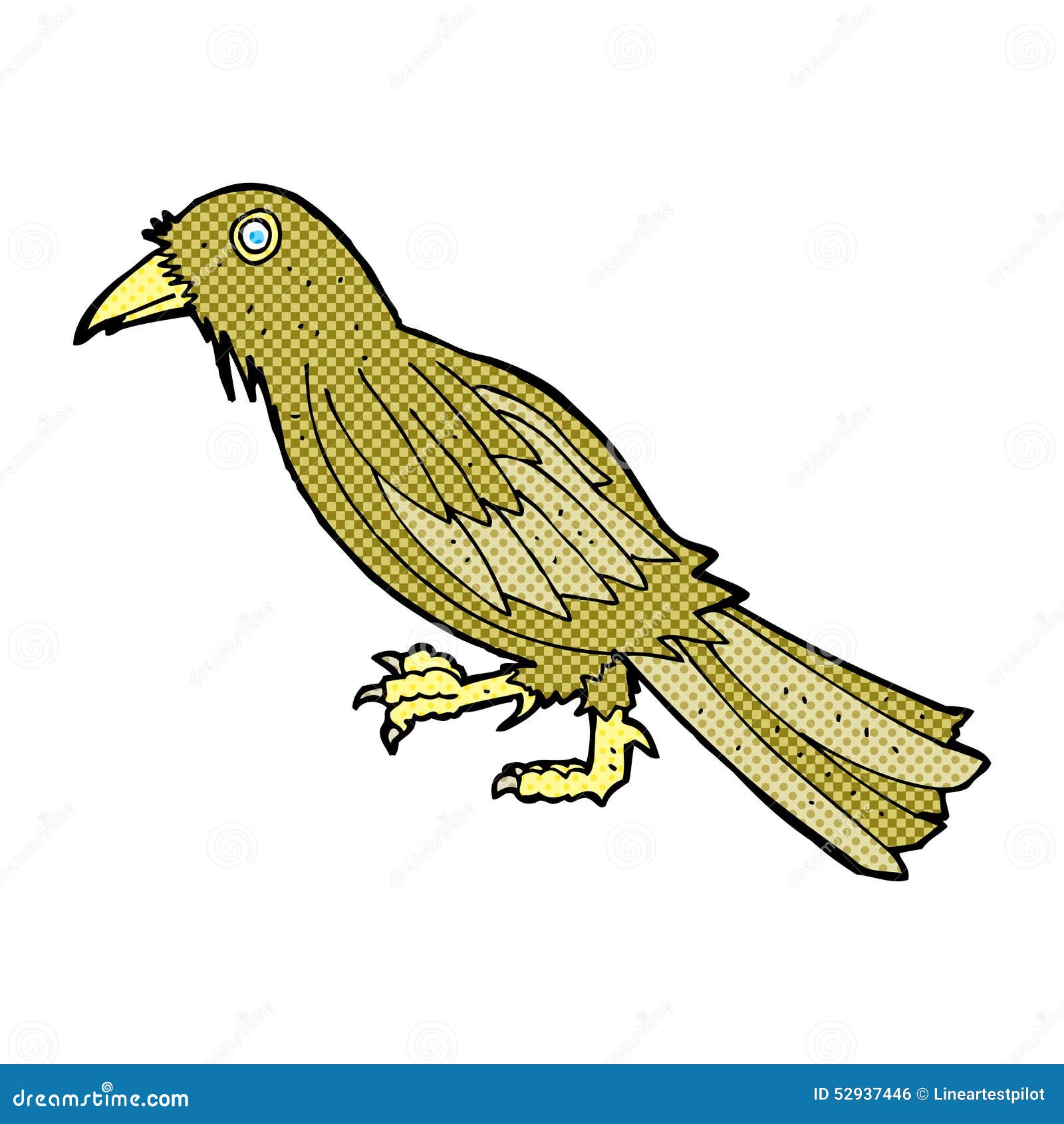 Comic cartoon crow stock illustration. Illustration of style - 52937446