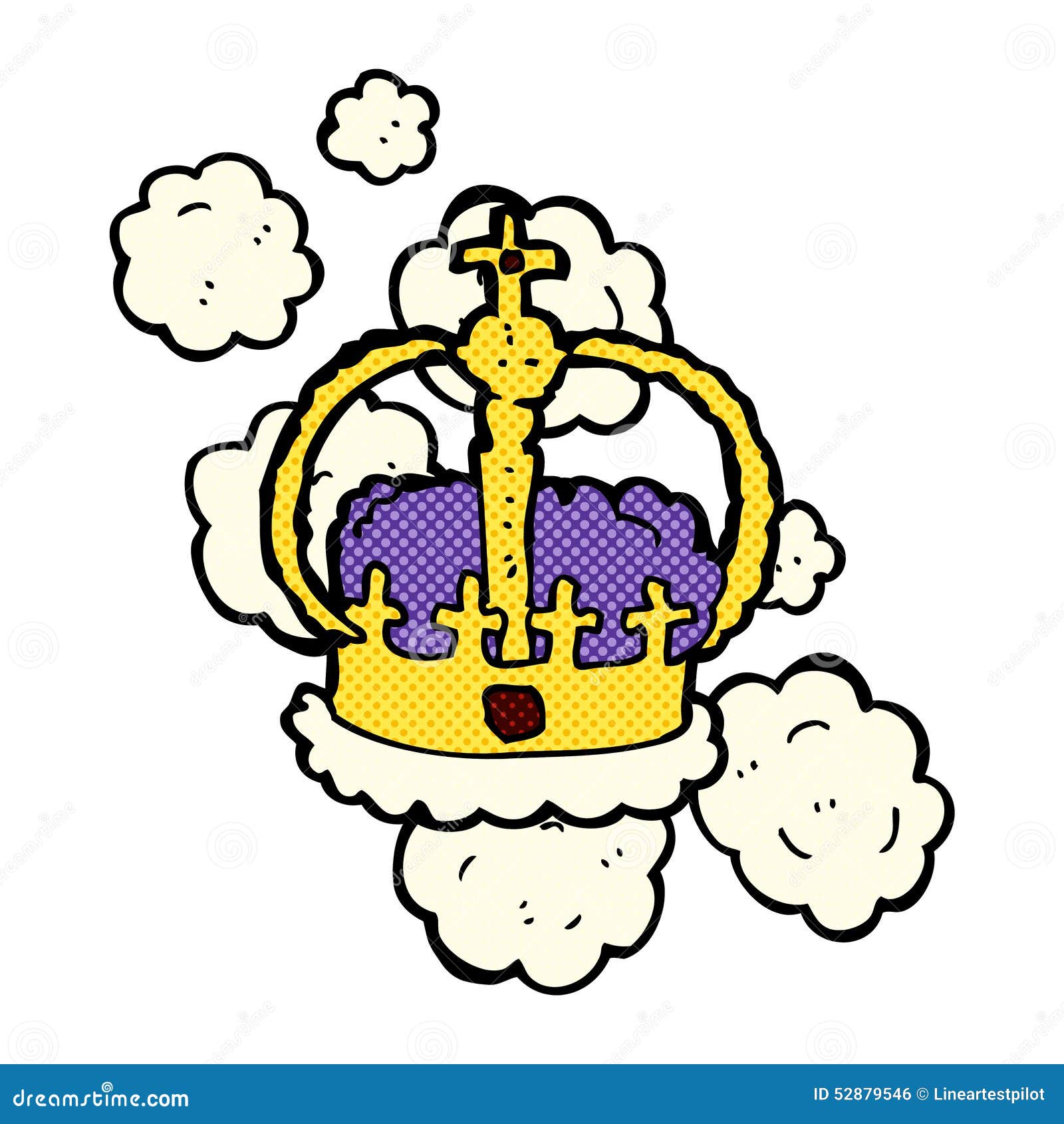 Comic cartoon crown stock illustration. Illustration of quirky - 52879546