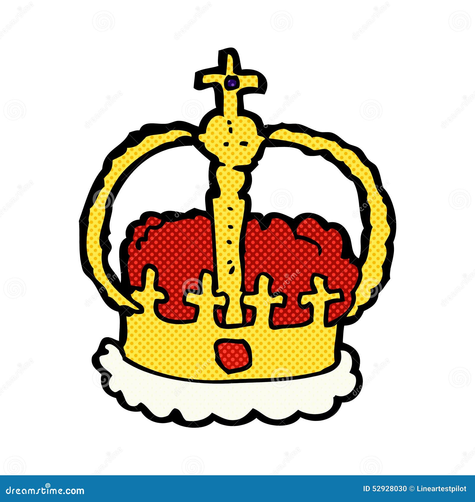 Comic cartoon crown stock illustration. Illustration of design - 52928030