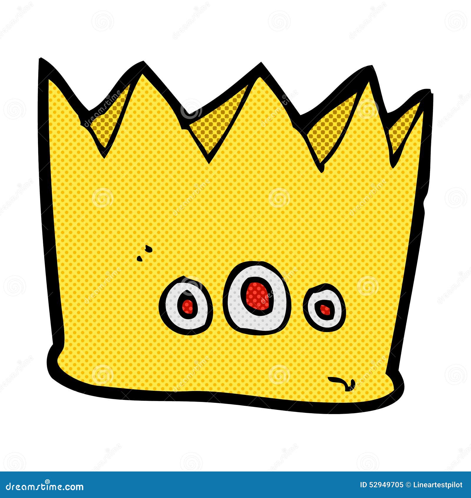 Comic cartoon crown stock illustration. Illustration of drawing - 52949705