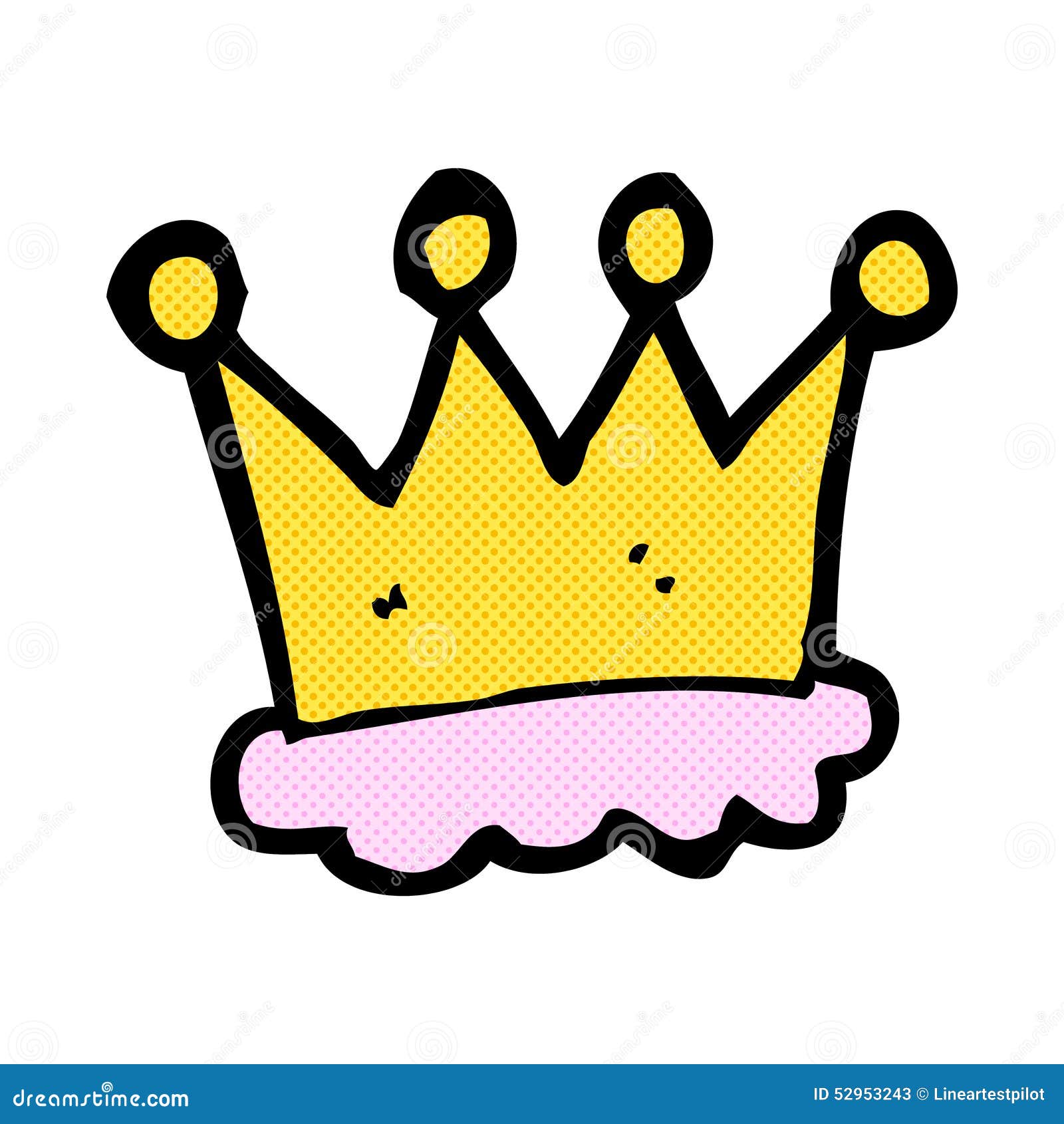 Comic cartoon crown symbol stock illustration. Illustration of crown ...