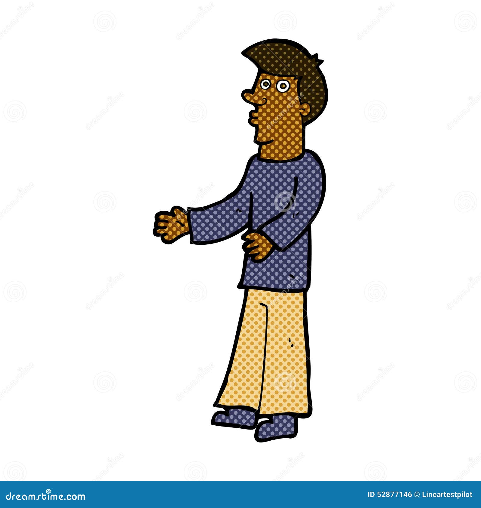 Comic cartoon curious man stock illustration. Illustration of curious ...