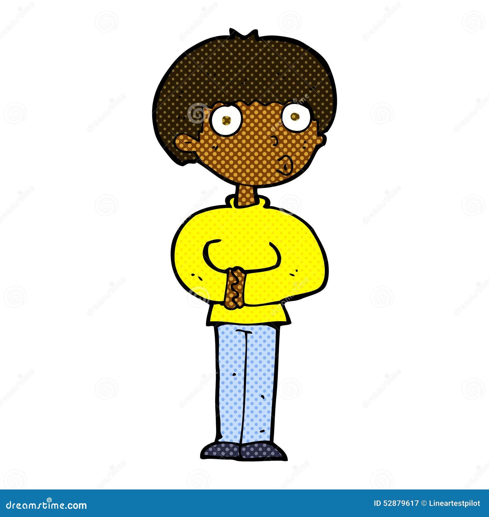 Comic cartoon curious man stock illustration. Illustration of curious ...