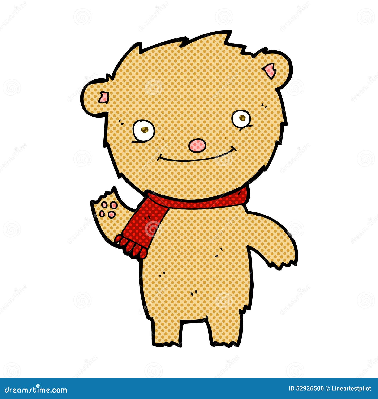 Comic Cartoon Cute Teddy Bear Stock Illustration - Illustration of bear ...