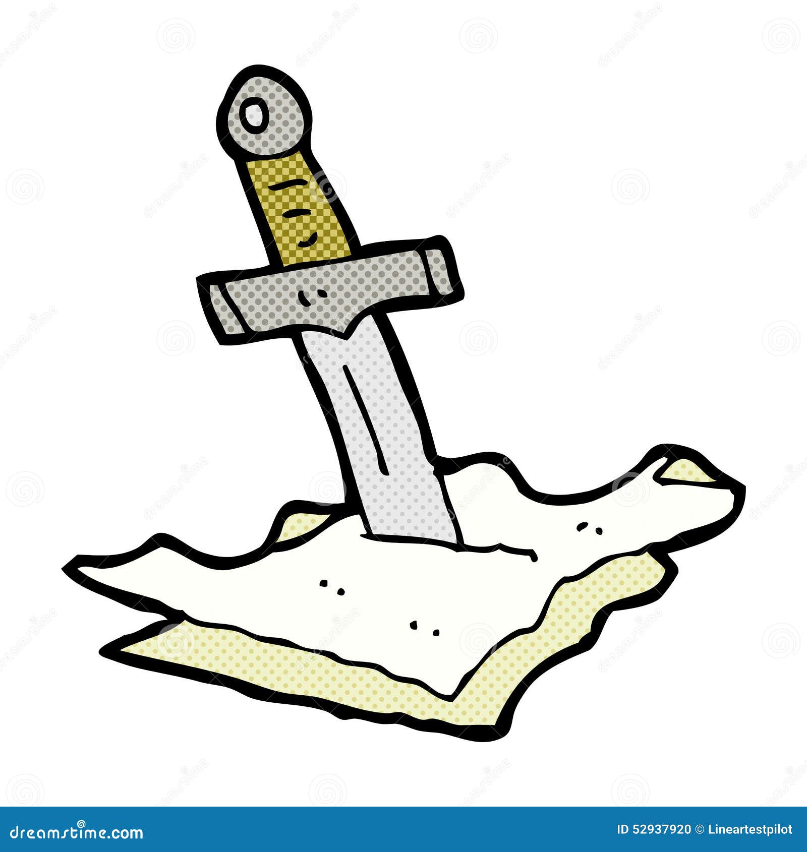 Comic Cartoon Dagger in Maps Stock Illustration - Illustration of comic ...