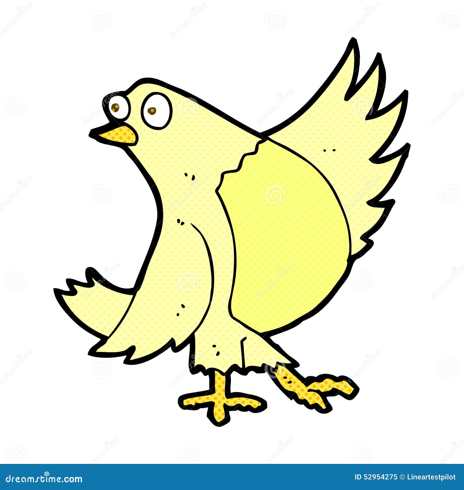 Comic cartoon dancing bird stock illustration. Illustration of bird ...