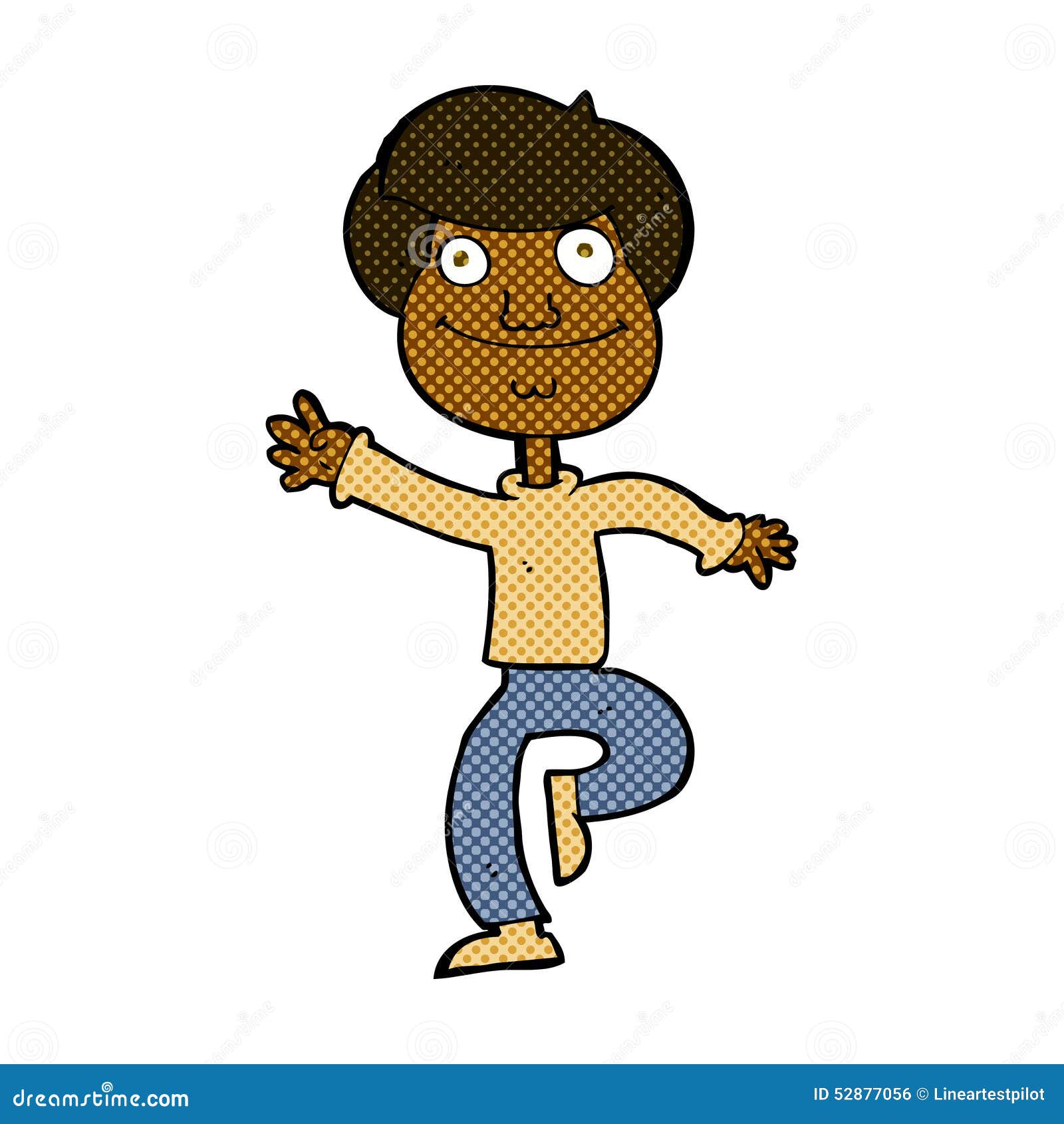 Comic cartoon dancing man stock illustration. Illustration of cartoon ...
